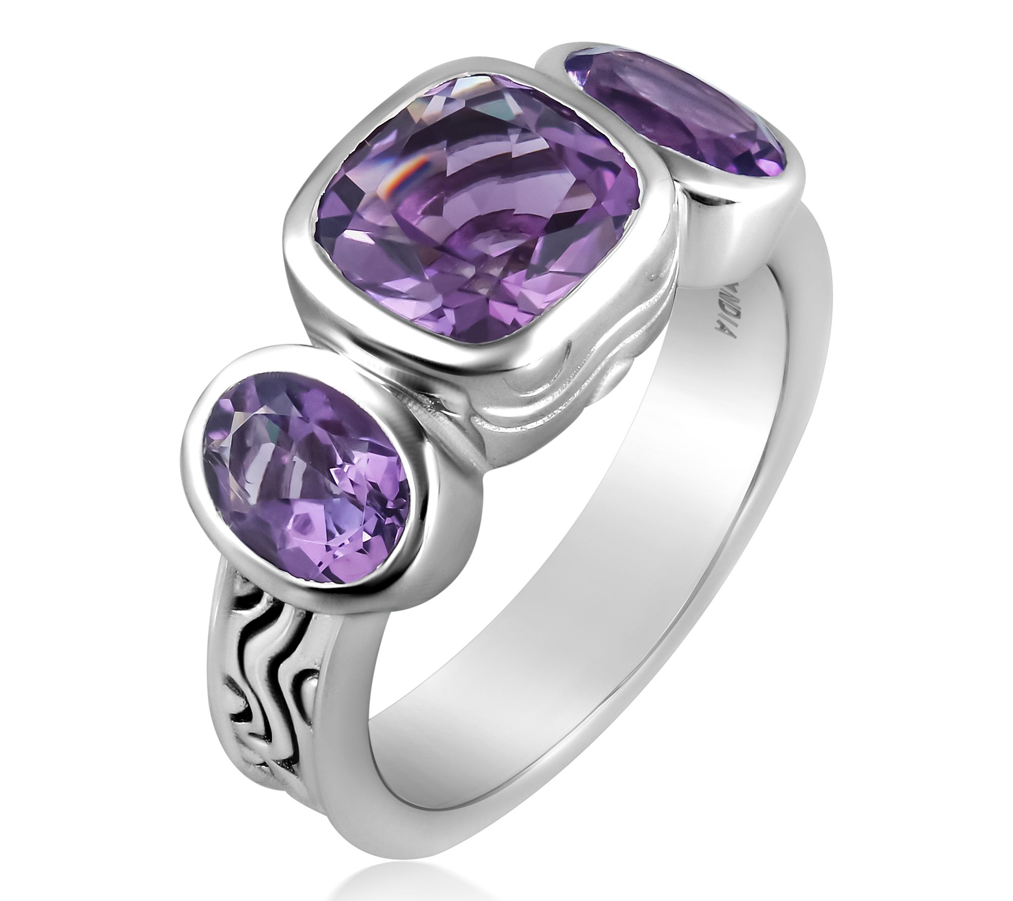 Christian James by Scott Grimes Sterling Gemstone Ring - QVC.com