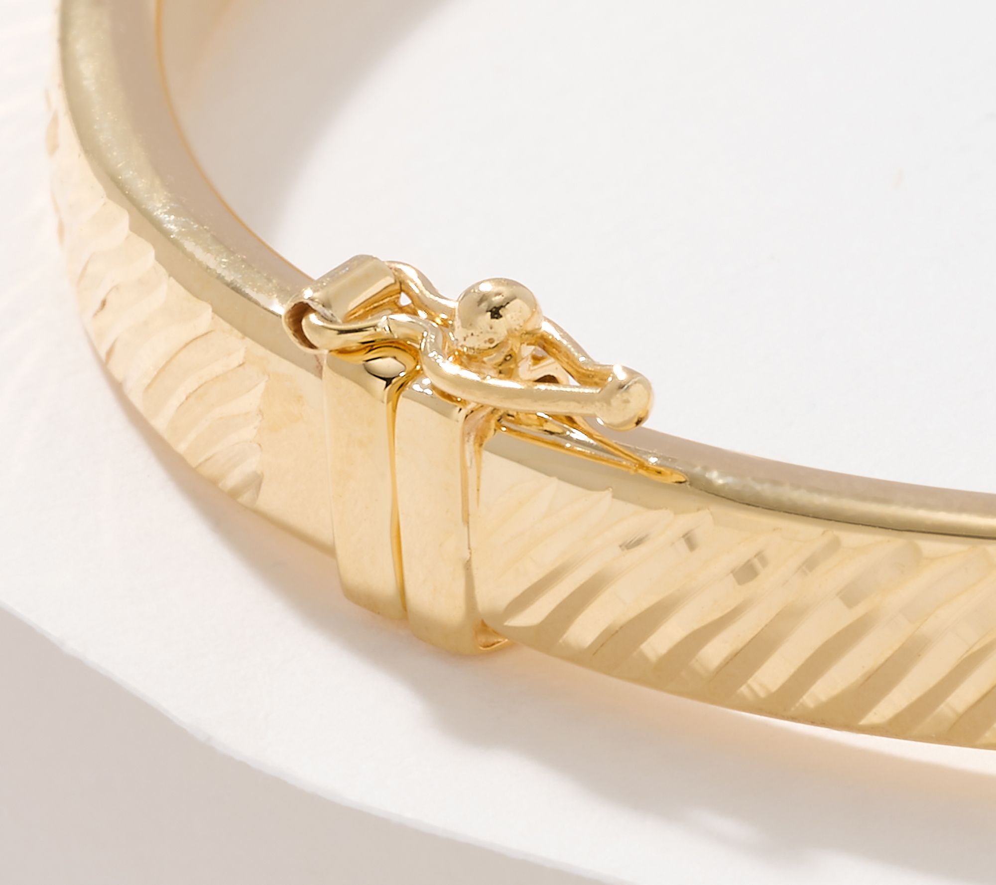 "As Is" UltraFine 950 Silver Diamond Cut Rectangular Bangle, 9.5g - QVC.com