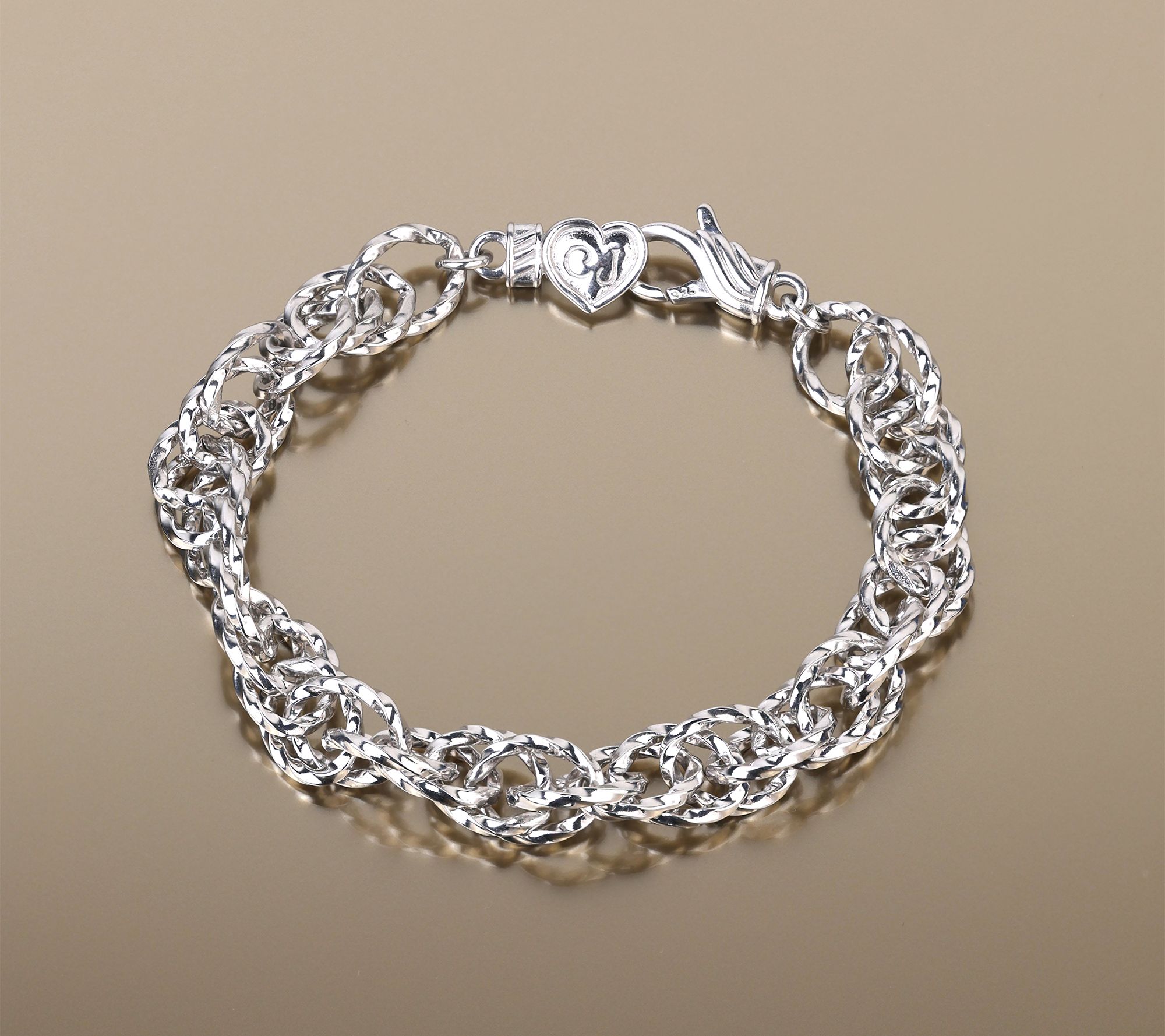 Christian James by Scott Grimes Sterling Iconic Ripple Link Bracelet 18 ...