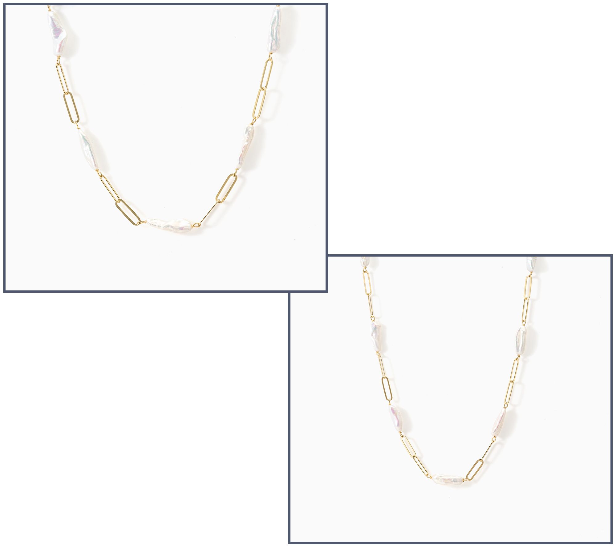 Honora Bronze Cultured Pearl Paperclip Chain Necklace, 18"- 36" - QVC.com