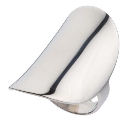 "As Is" Sterling Bold Polished Saddle Ring - QVC.com