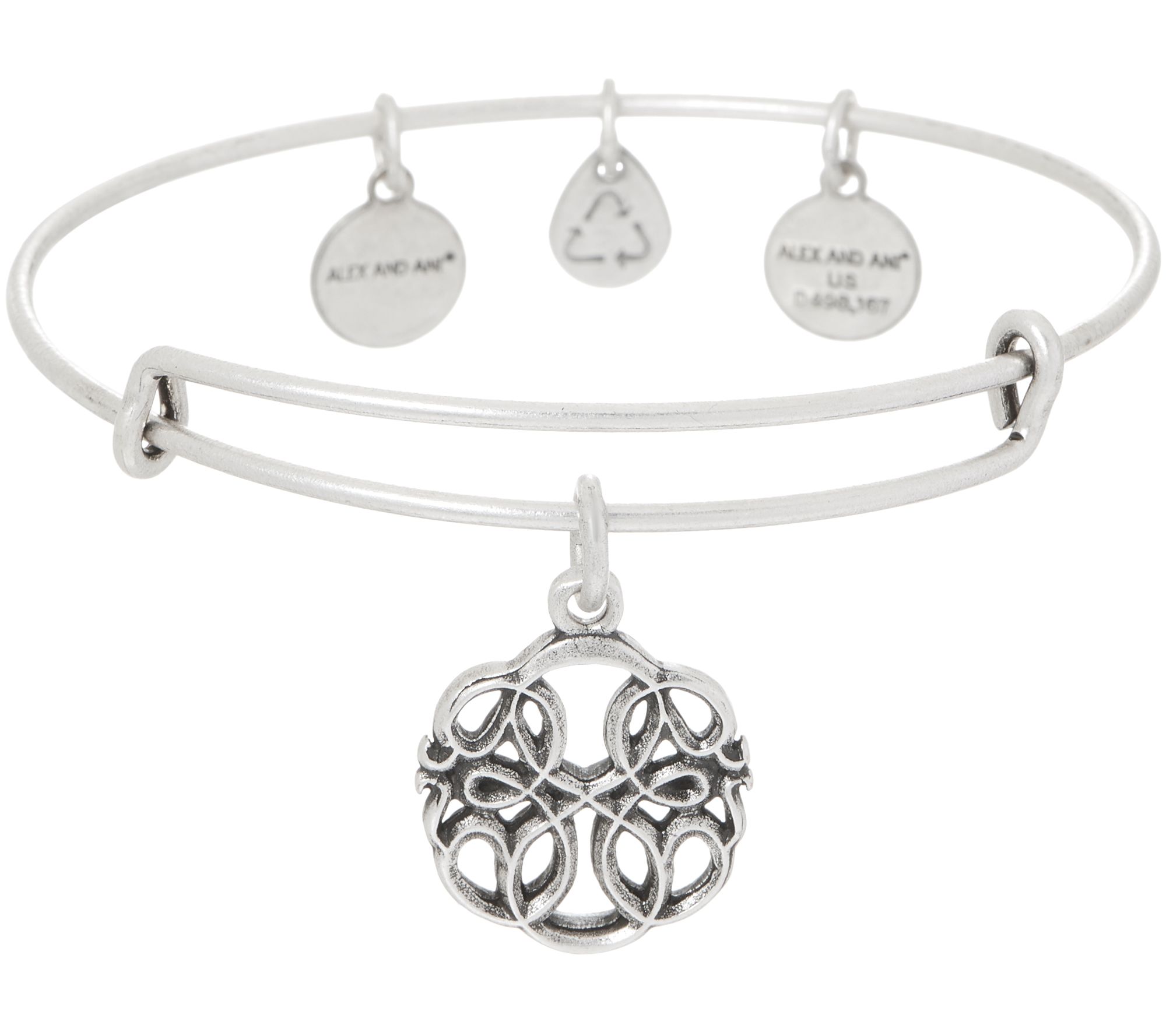 "As Is" Alex and Ani Path of Life Charm Bangle - QVC.com