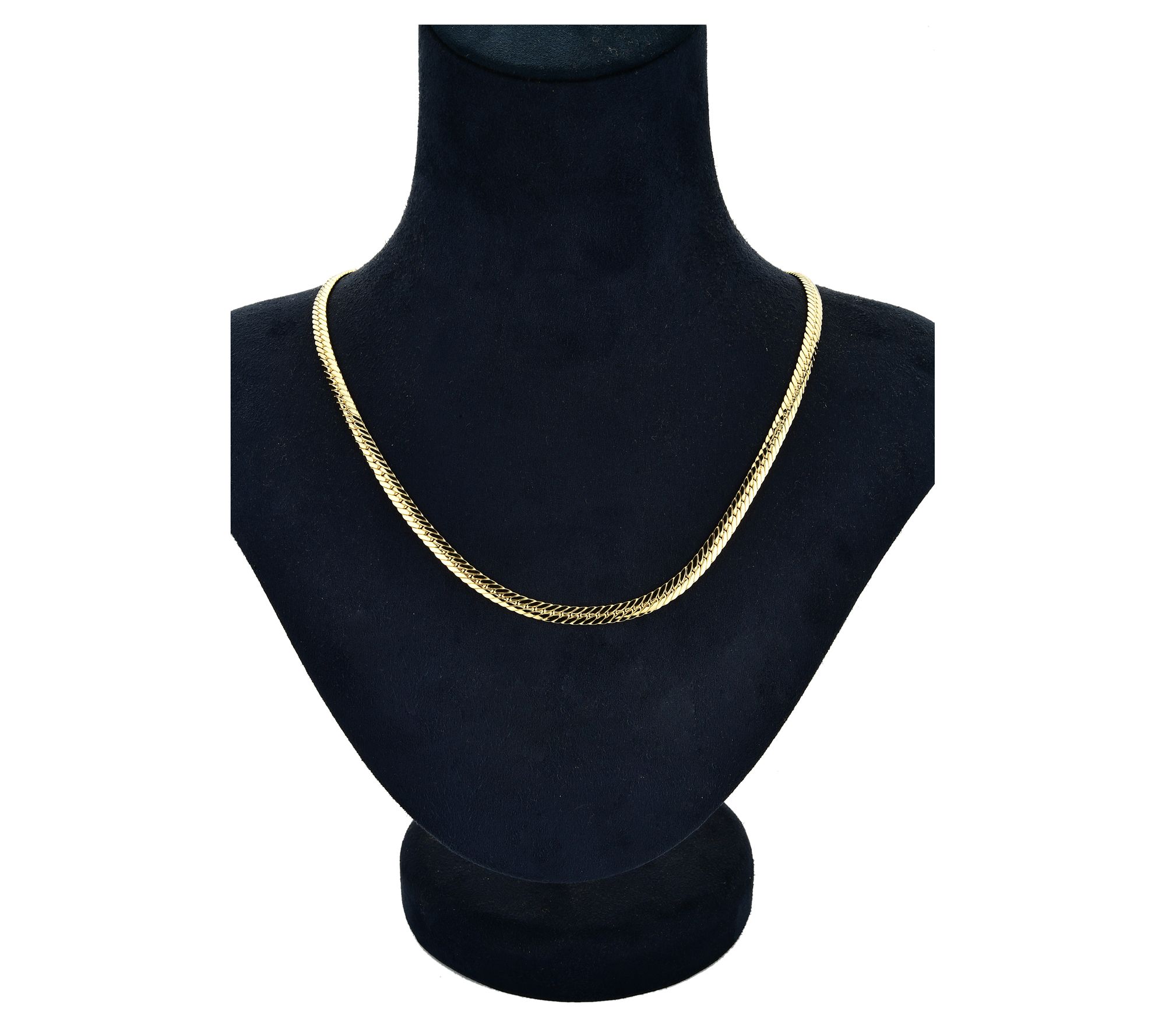 Adorna 14K Gold Cuban Snake Chain Necklace - QVC.com