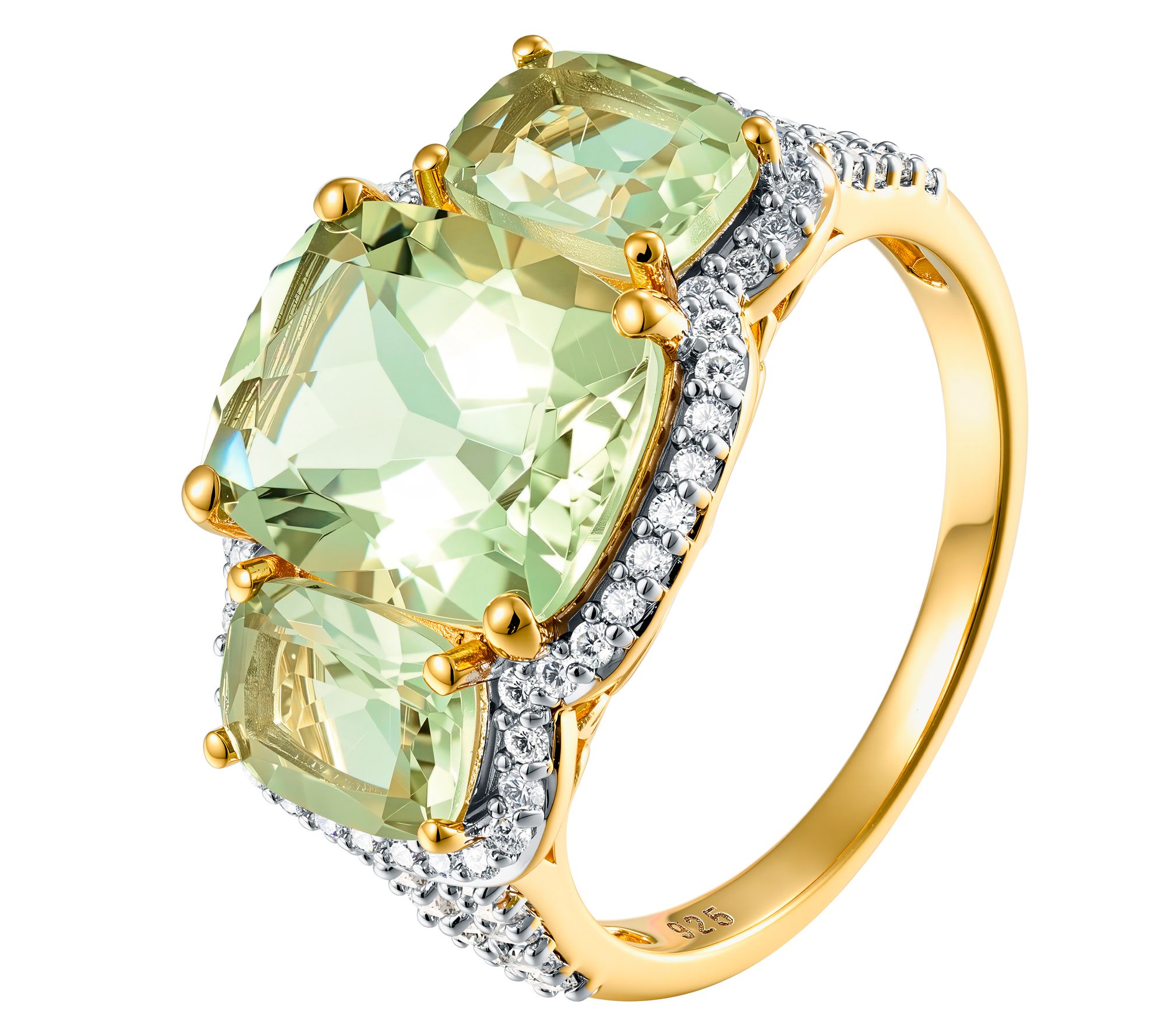 JEN by Jennifer Miller Gemstone Cocktail Ring,14K Plated - QVC.com