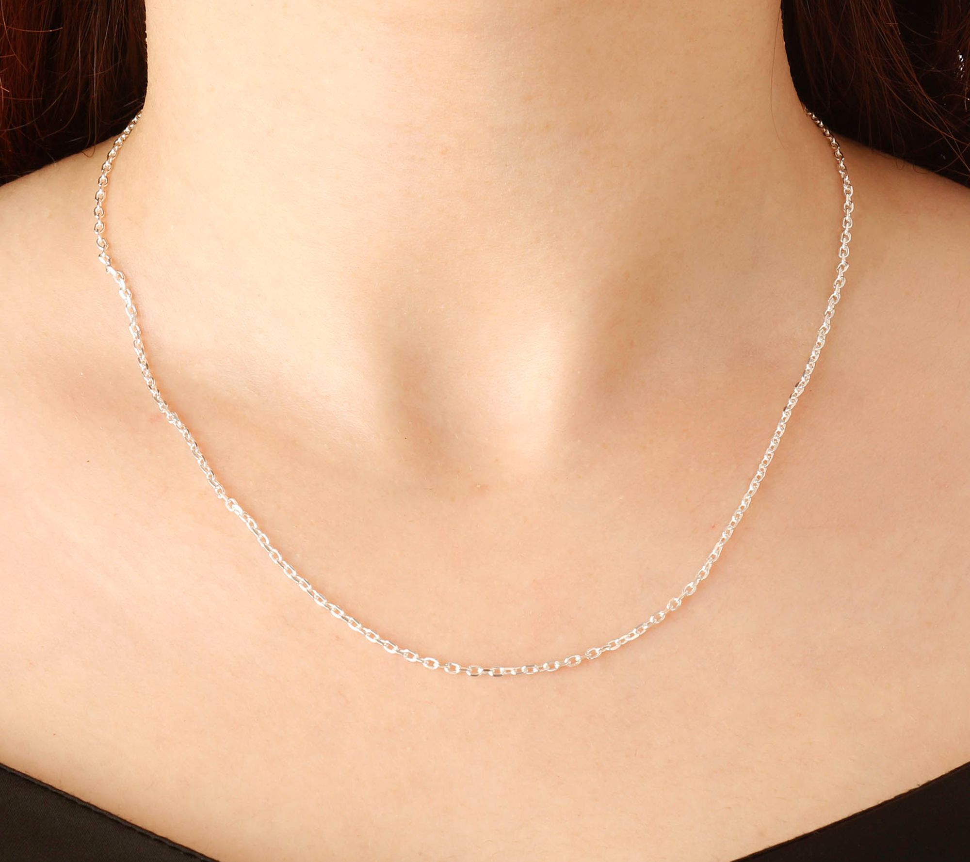 UltraFine Silver 18" Diamond-Cut Forzatina Necklace - QVC.com