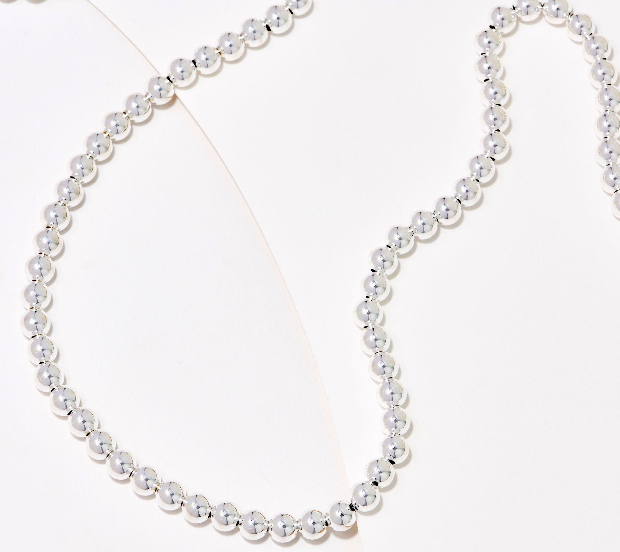 UltraFine 950 Silver Beaded 20" Necklace, 24.0g - QVC.com