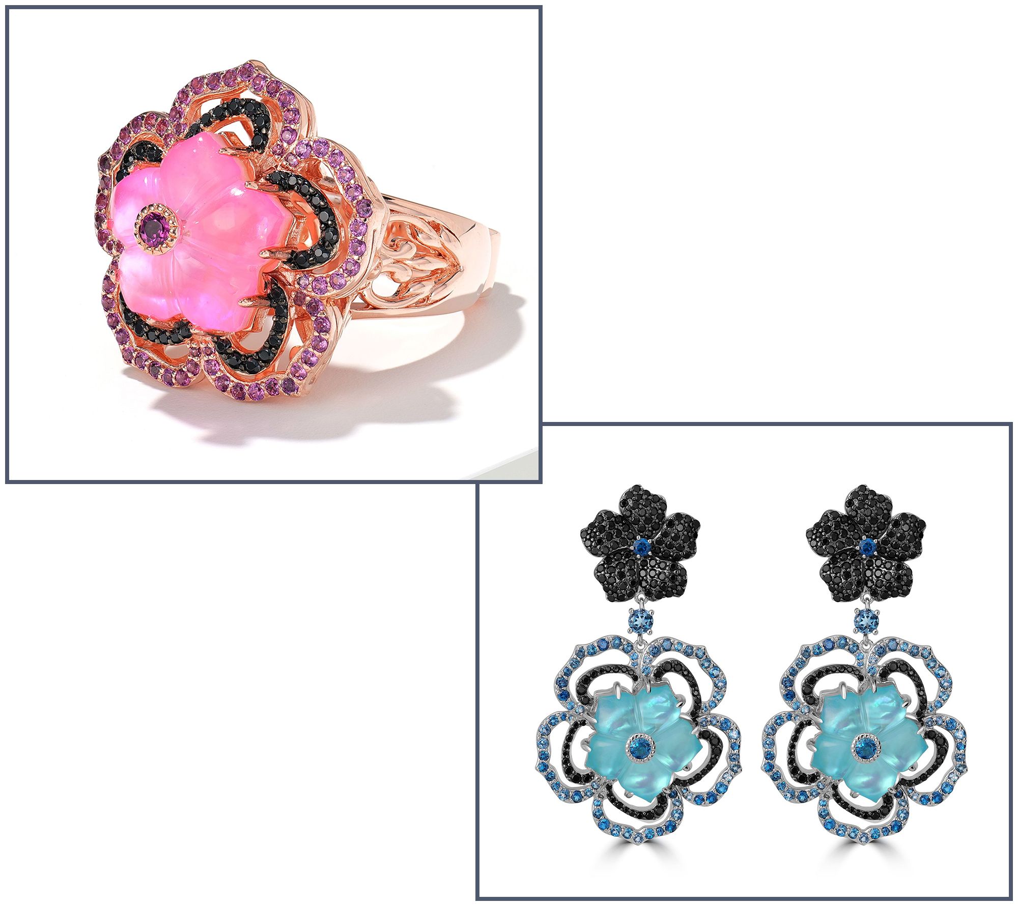 Dallas Prince C/O Gemstone Doublet Flower Earrings or - QVC.com