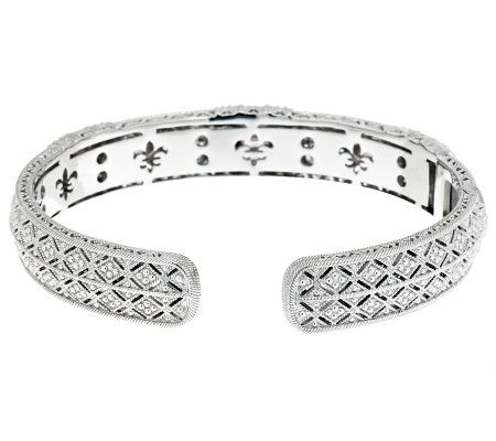 Judith Ripka Sterling Estate Pia 3.10cttw Skinny Diamonique Cuff - QVC.com