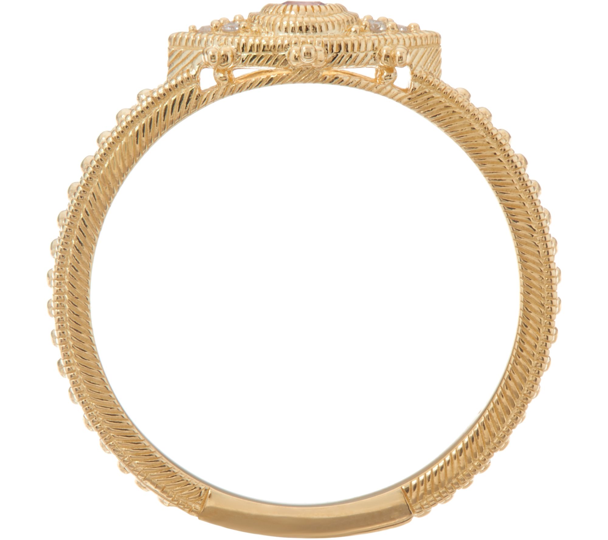 Judith Ripka 14K Gold Sapphire & Diamond Evil Eye Ring - QVC.com