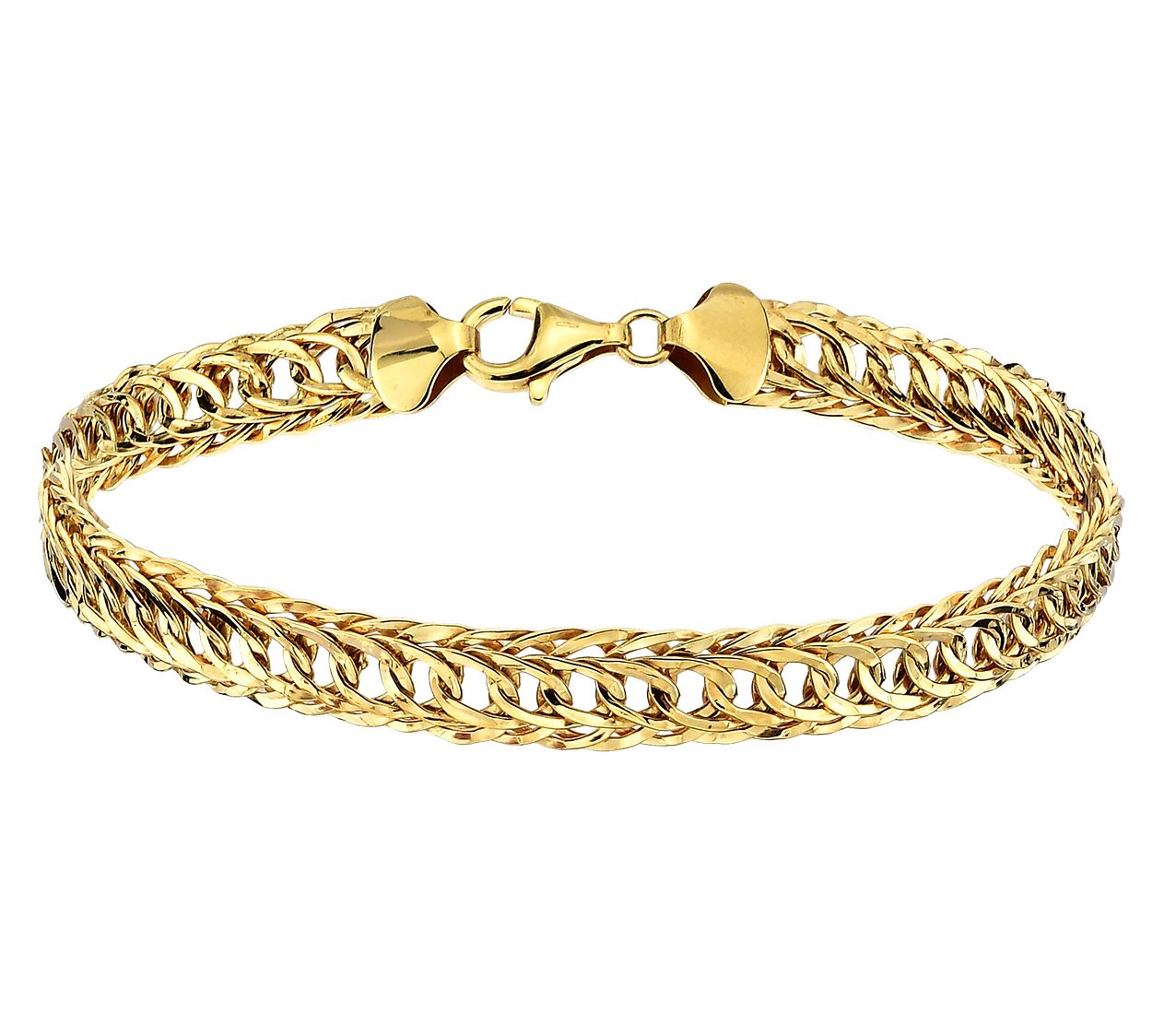 Adorna 14K Gold Twisted Curb Link Bracelet - QVC.com