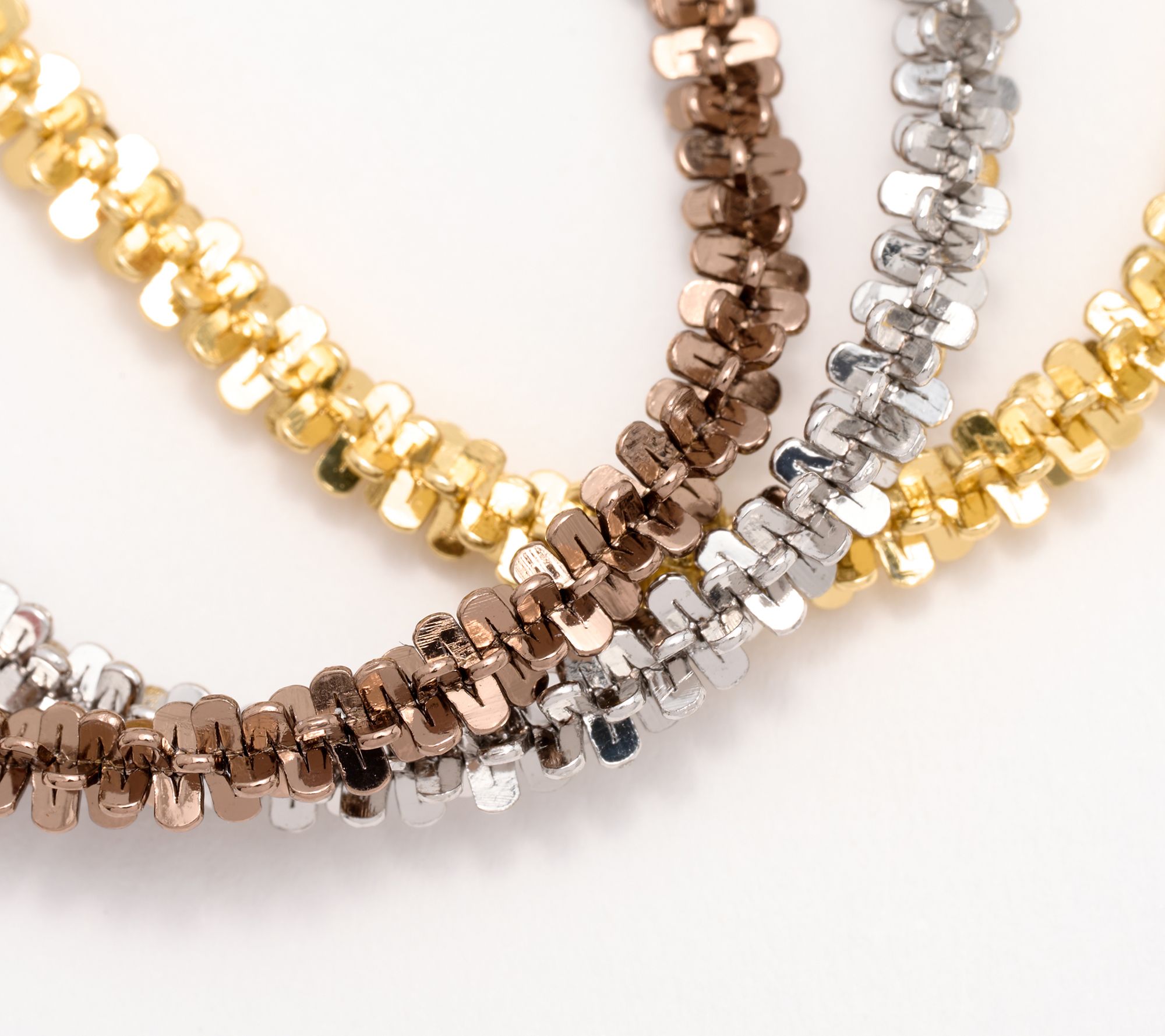 David Markstein Bronze Sparkling Margherita 3 Strand Bracelet - QVC.com