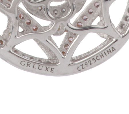 Gregg Ruth Luxe Diamonique Tri-Color Round Pendant with Chain - QVC.com