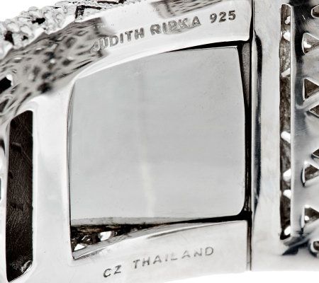 Judith Ripka Sterling Estate Pia 5.08cttw Wide Diamonique Cuff - QVC.com