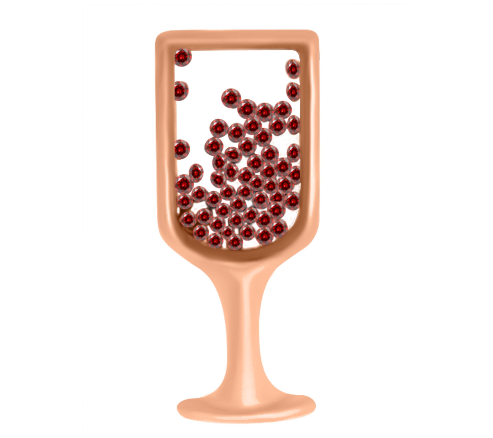 Affinity Gems Garnet Champagne Glass Pendan t w/ Chain, 14K - QVC.com