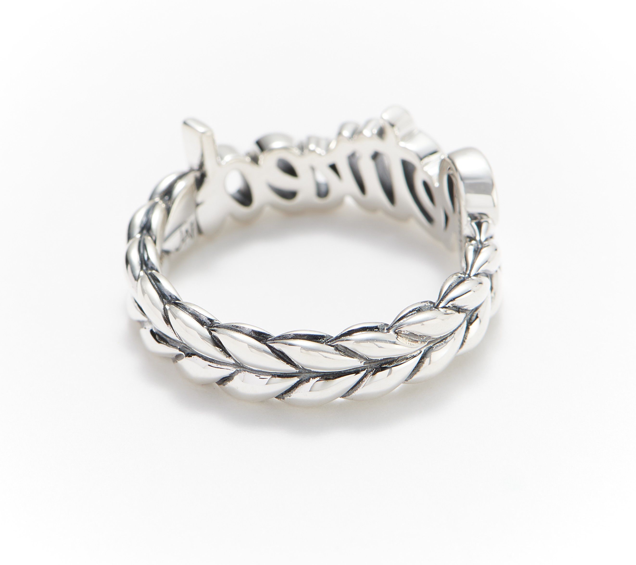 "As Is" JAI Sterling Silver Retired Script Ring - QVC.com