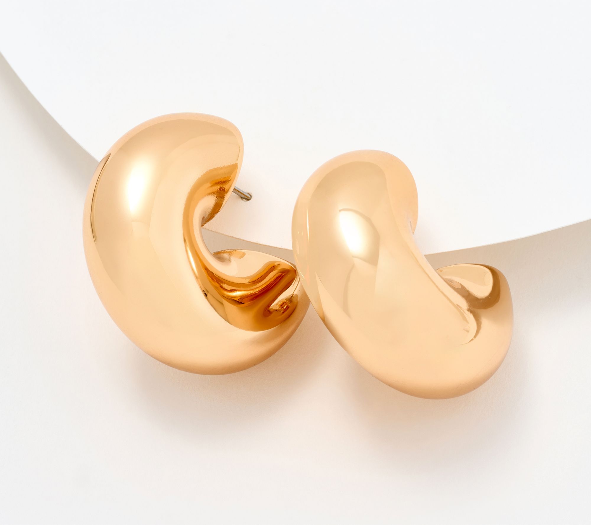 "As Is" Joan Rivers Polished Sophisticate Hoop Earrings - QVC.com