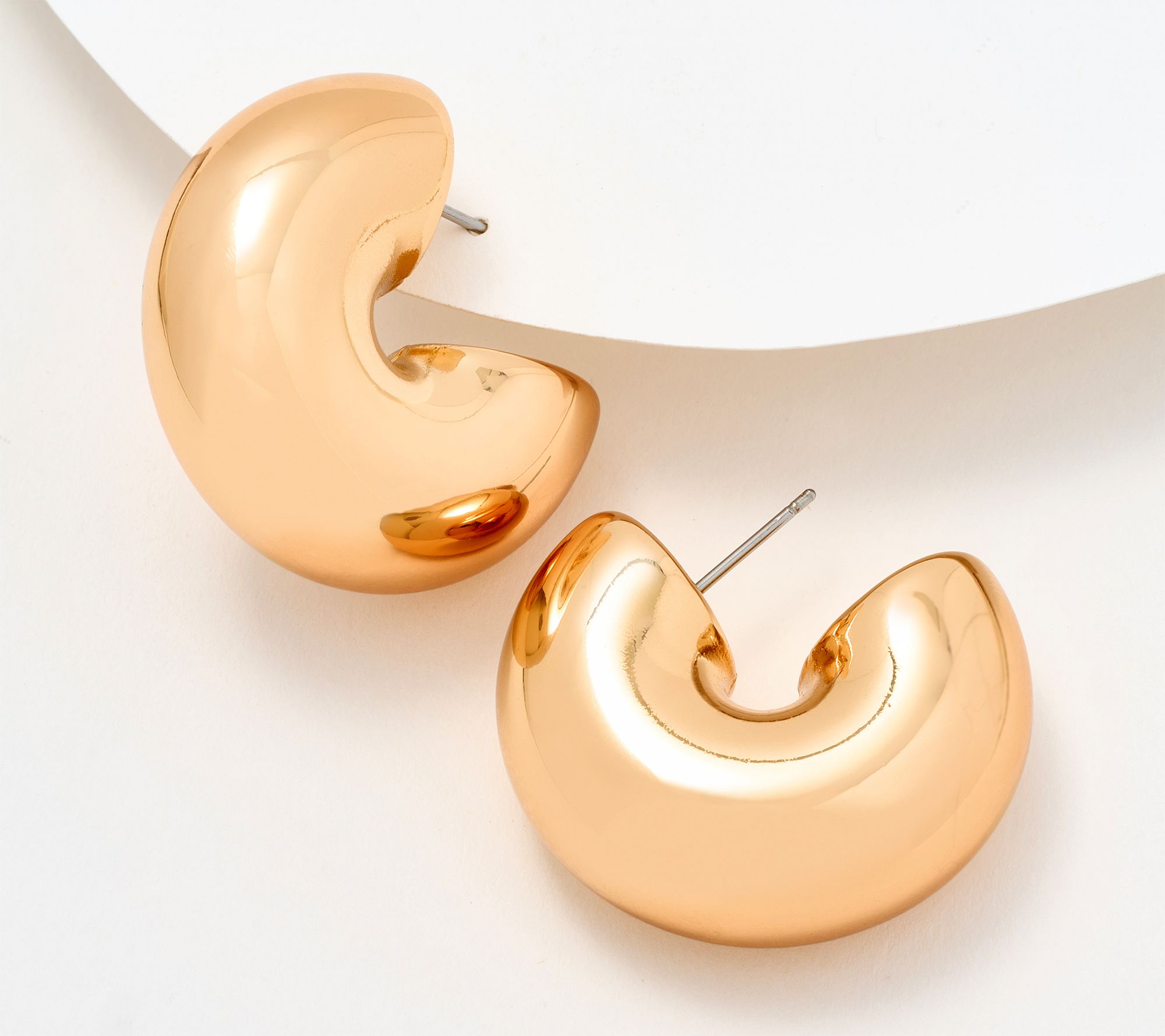 "As Is" Joan Rivers Polished Sophisticate Hoop Earrings - QVC.com