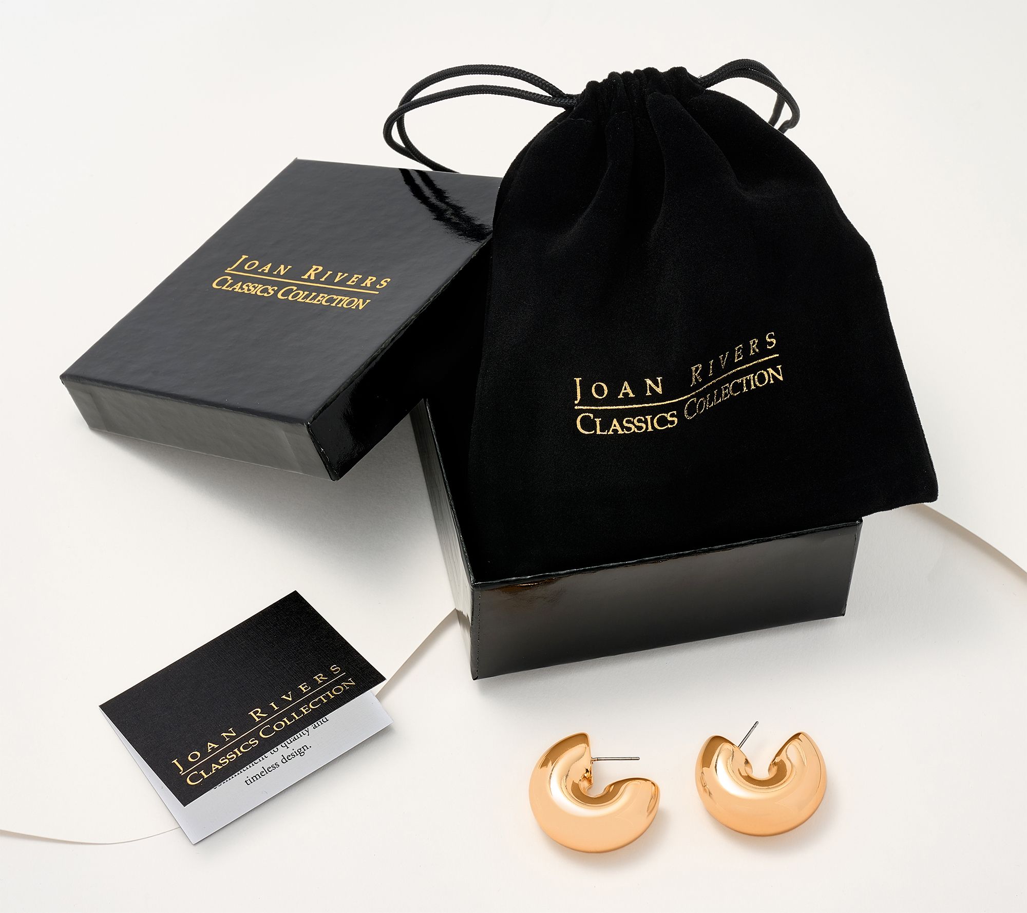 "As Is" Joan Rivers Polished Sophisticate Hoop Earrings - QVC.com