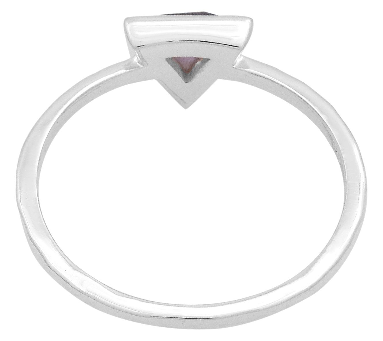 Affinity Gems Triangle Amethyst Solitaire Ring,Sterling - QVC.com