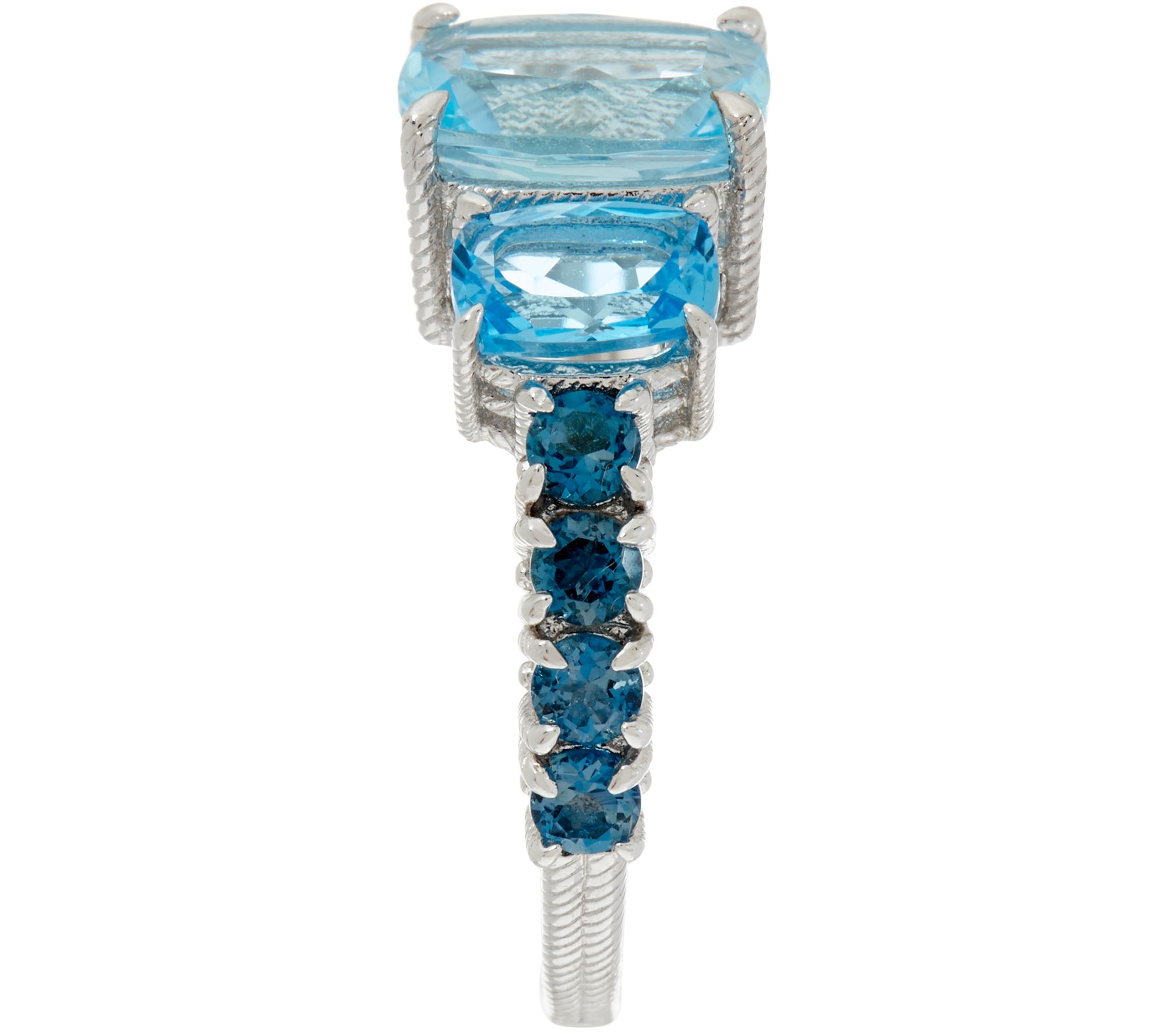 Judith Ripka Sterling Silver or 14K Clad Multi Gemstone Ring - QVC.com