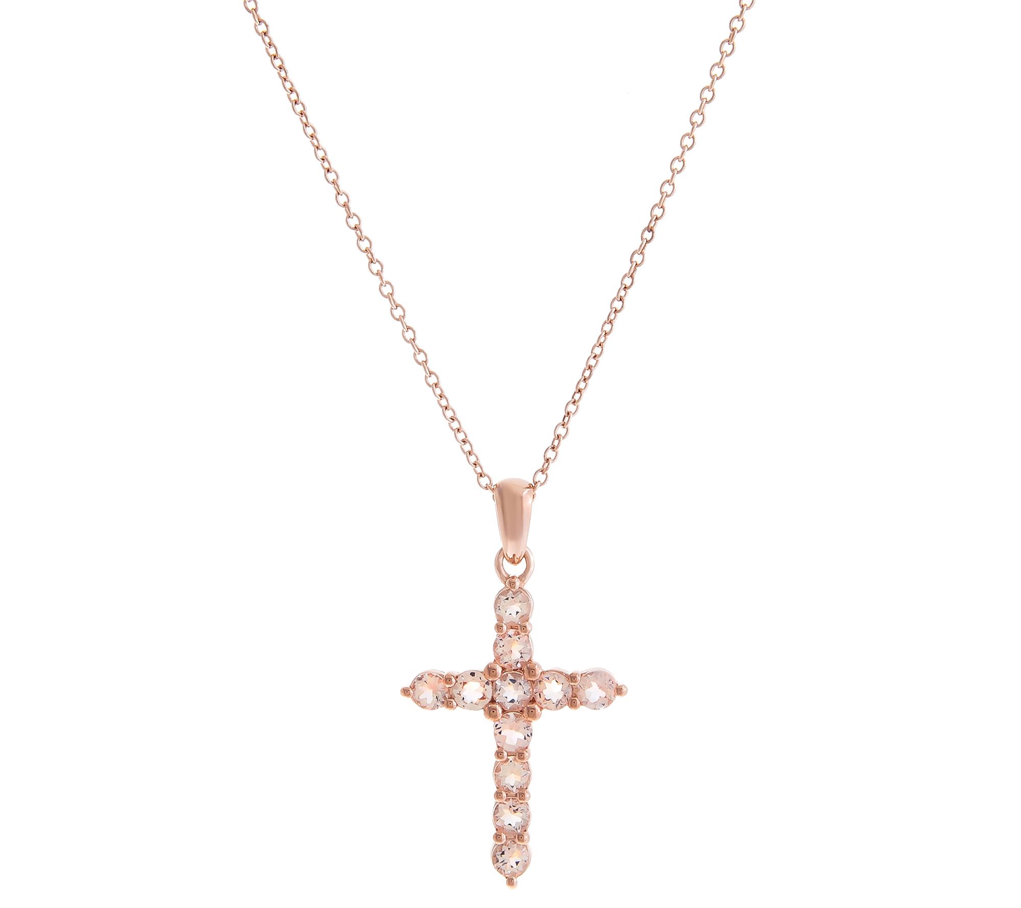 Affinity Gems Cross Pendant w/ Chain, S terlingSilver - QVC.com