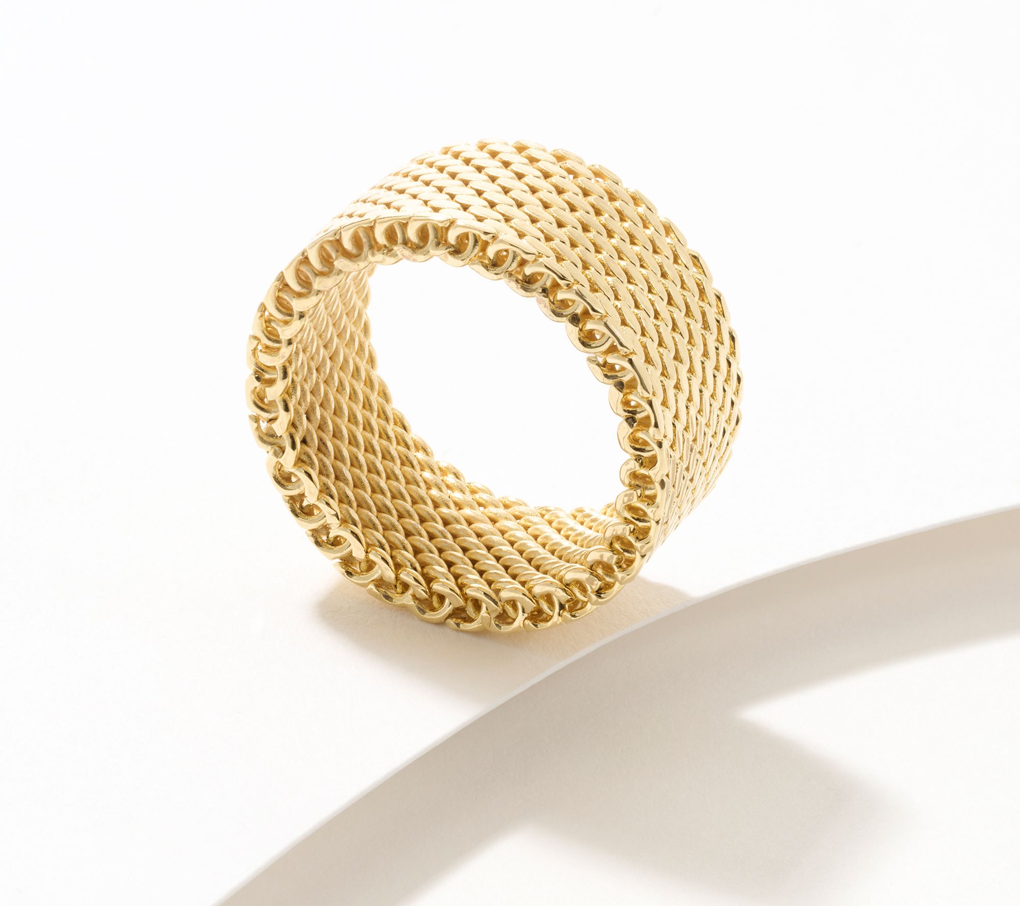 David Markstein Bronze Couture Tessutto Mesh Band Ring - QVC.com