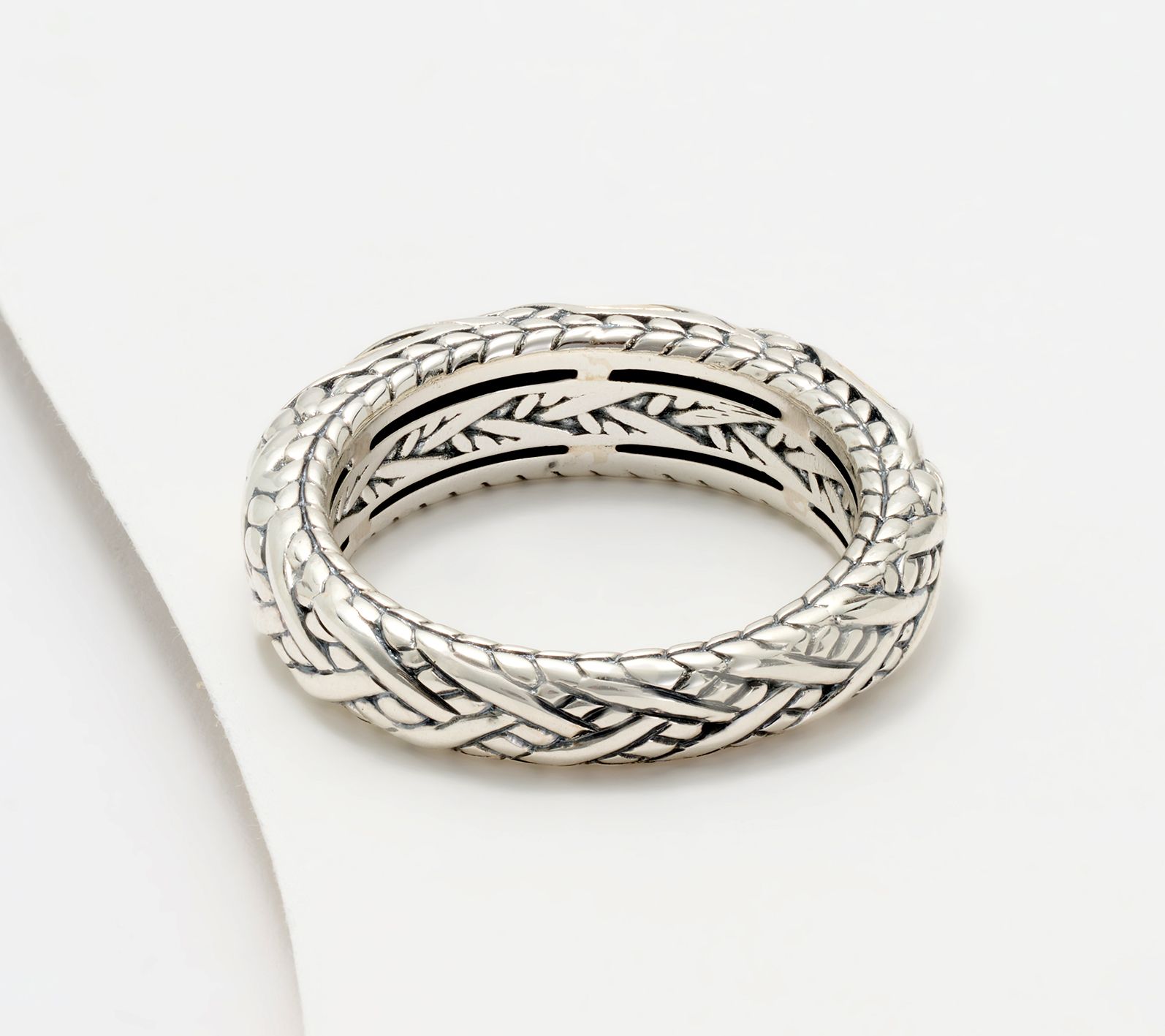 JAI Sterling Silver & 14K Gold Legacy Weave Ring - QVC.com