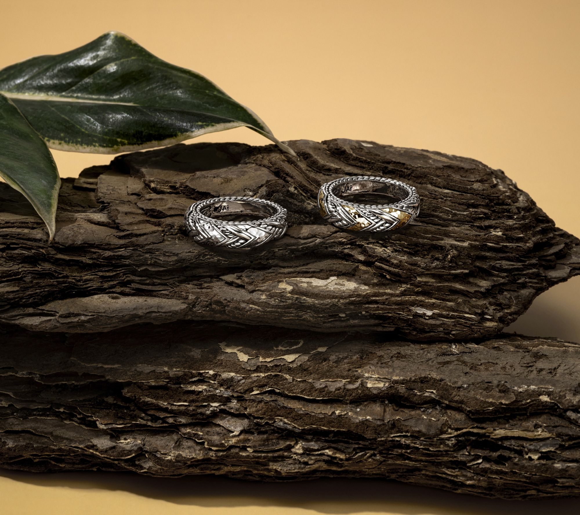 JAI Sterling Silver & 14K Gold Legacy Weave Ring - QVC.com