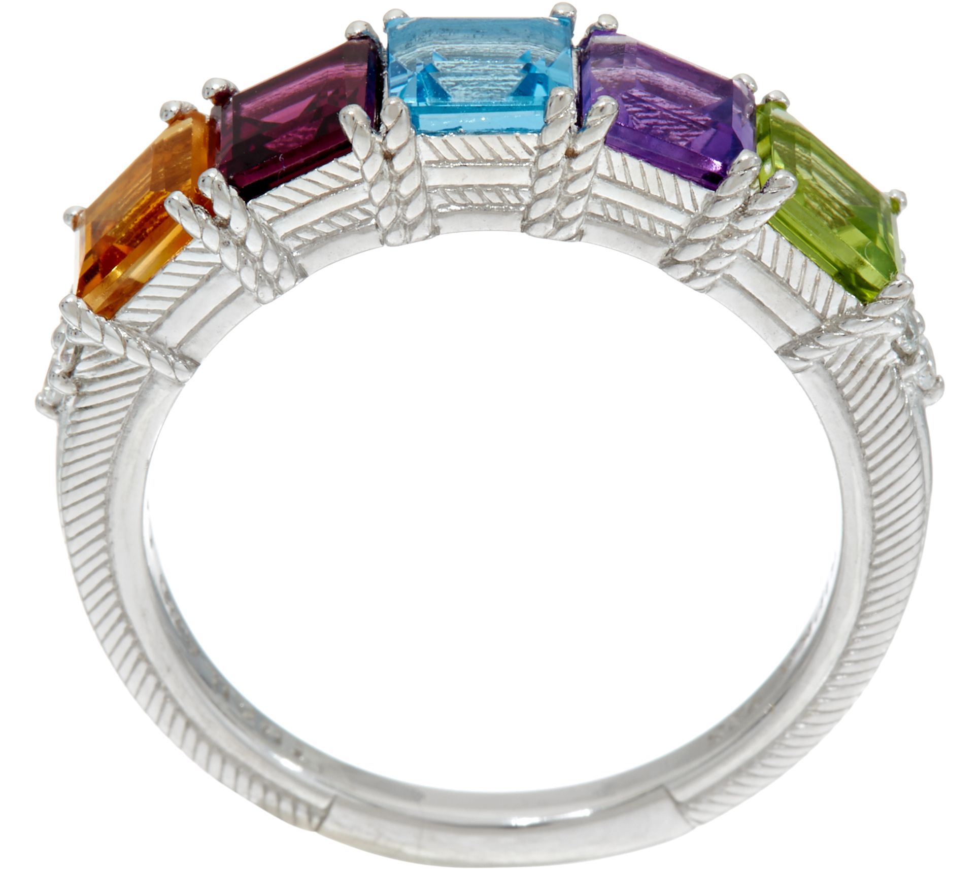 Judith Ripka Sterling Silver 2.90 cttw Multi Gemstone Ring - QVC.com