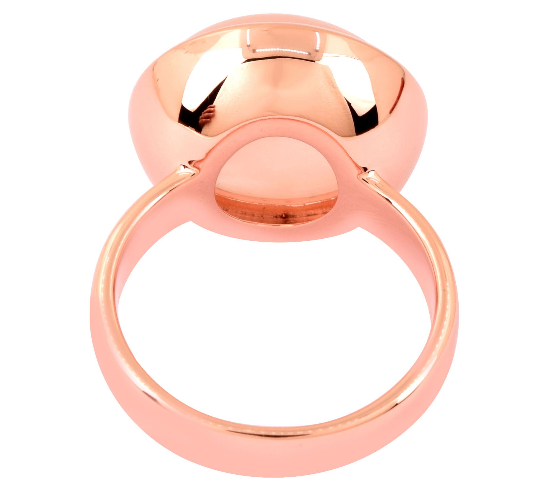 Affinity Gems Rose Quartz Cabochon Ring, 14K Rose Gold Plated - QVC.com