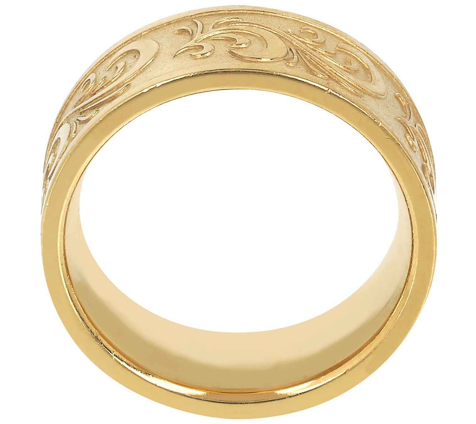 Steel by Design Scroll Design Ring - QVC.com