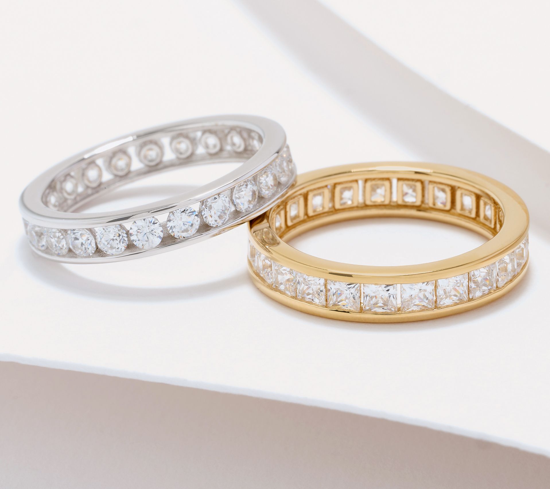 Diamonique Classics 4mm Channel Set Eternity Band Ring, SS - QVC.com