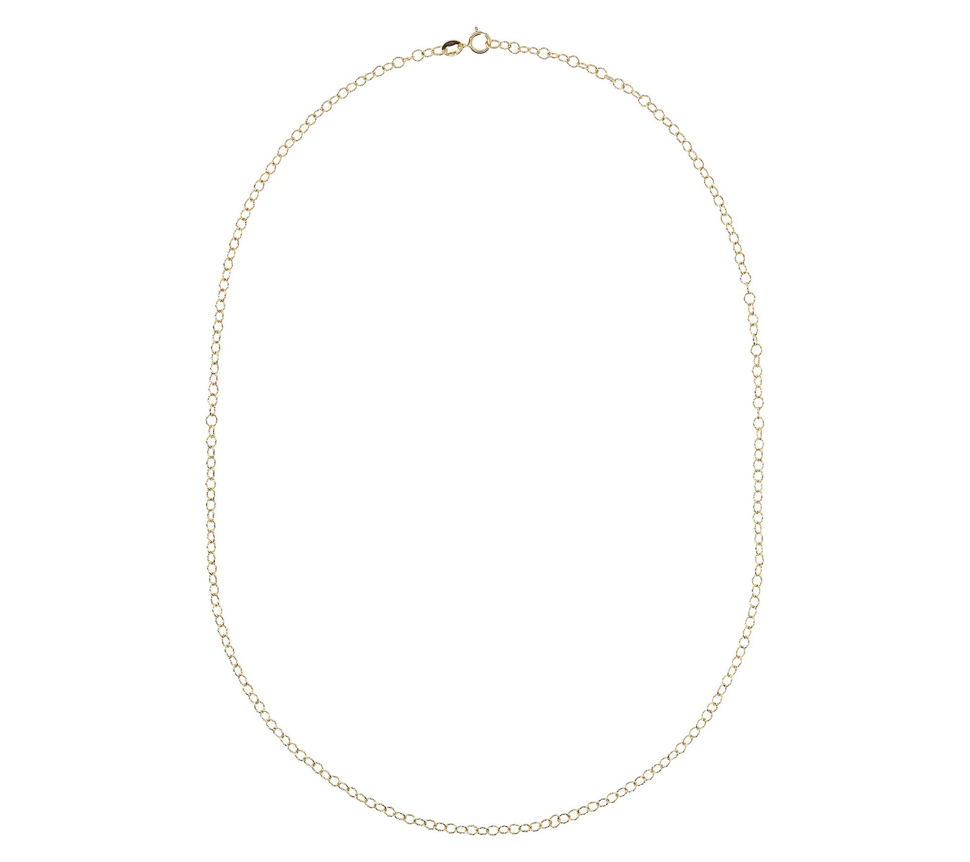 Italian Gold 18" Torchon Oval Link Chain Necklace, 14K - QVC.com