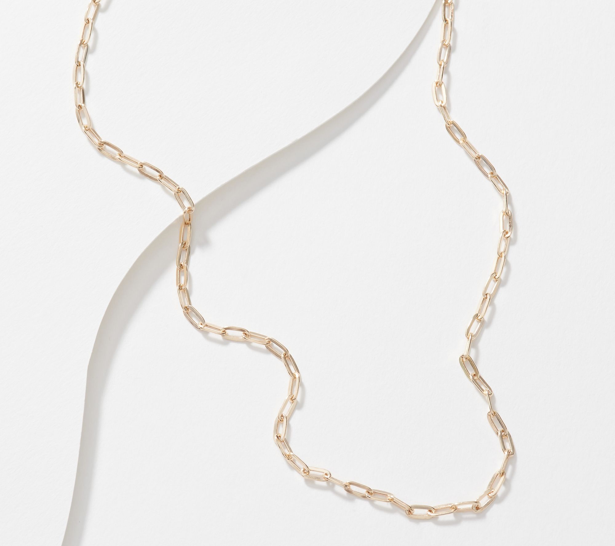 EternaGold 14K Gold Flat Oval 20" Necklace, 2.0g - QVC.com