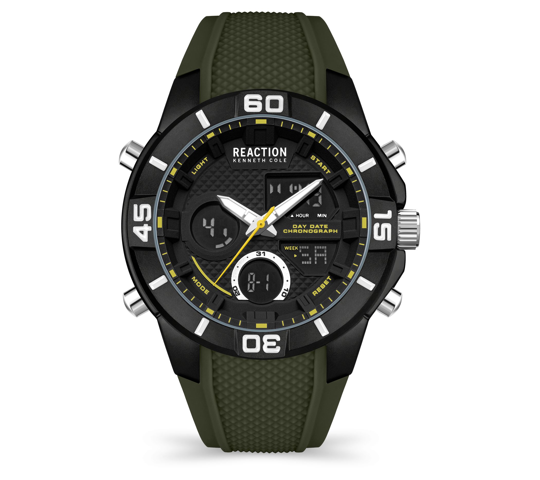 Kenneth Cole Reaction Men's Green Strap Watch - QVC.com