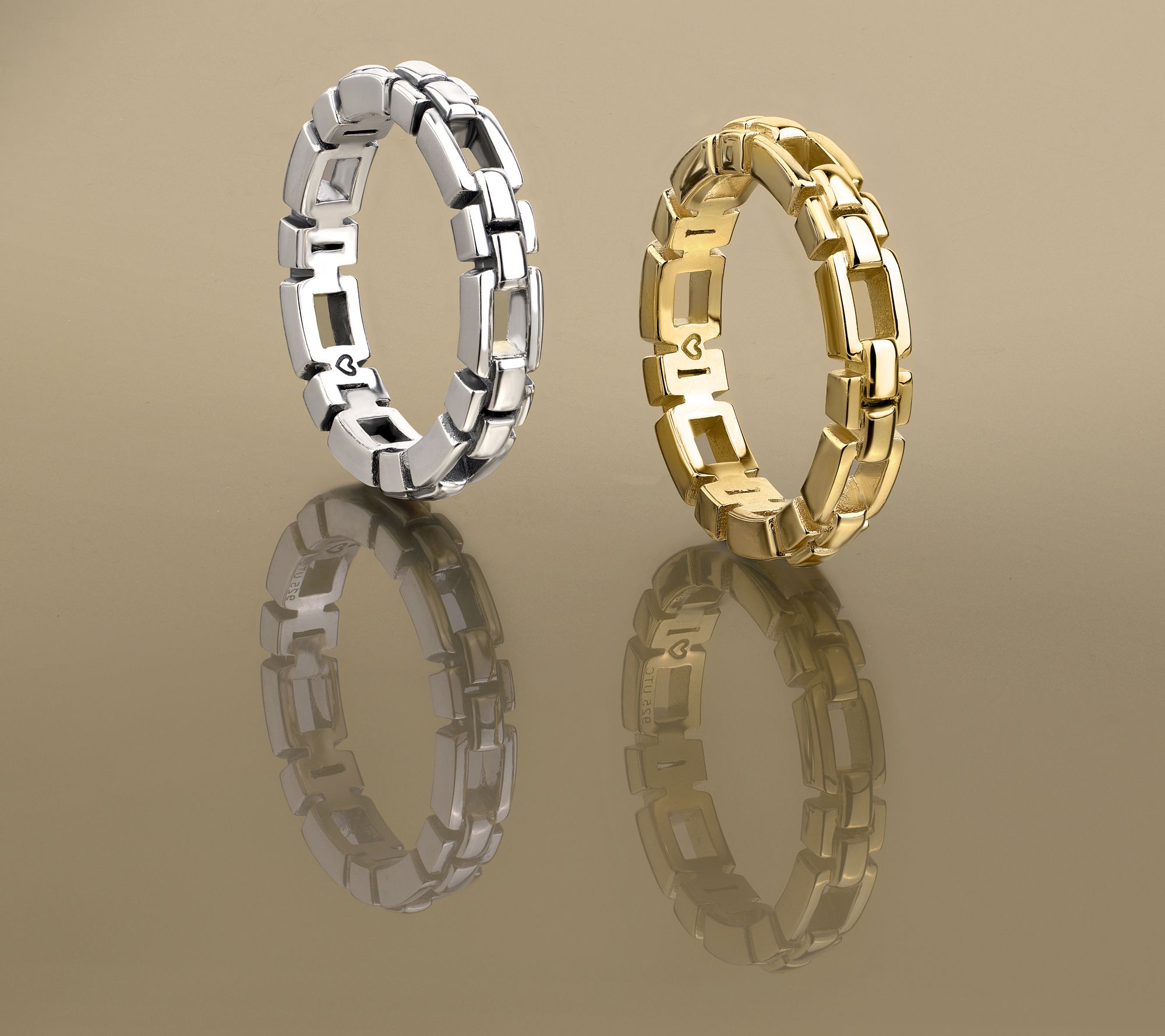 Christian James by Scott Grimes 14K Gold Clad Luciano Band Ring - QVC.com