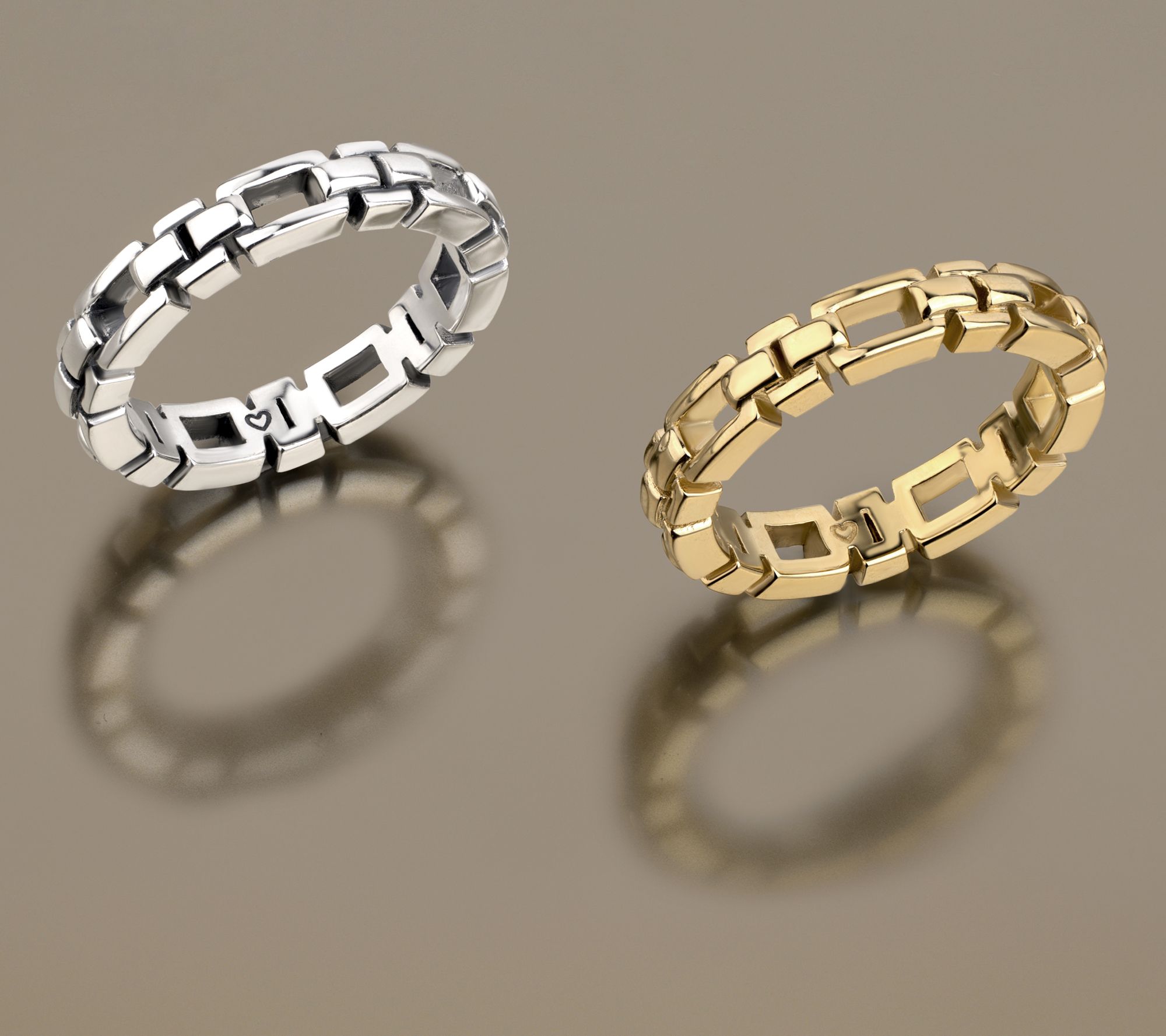 Christian James by Scott Grimes 14K Gold Clad Luciano Band Ring - QVC.com