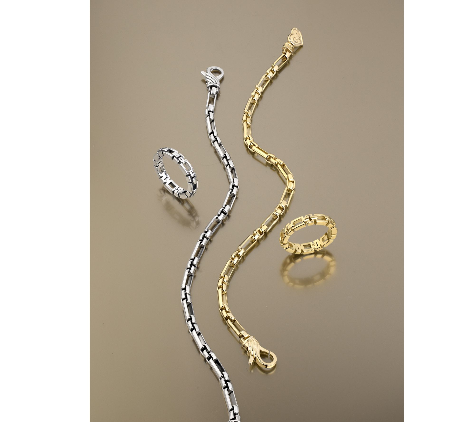 Christian James by Scott Grimes 14K Gold Clad Luciano Band Ring - QVC.com