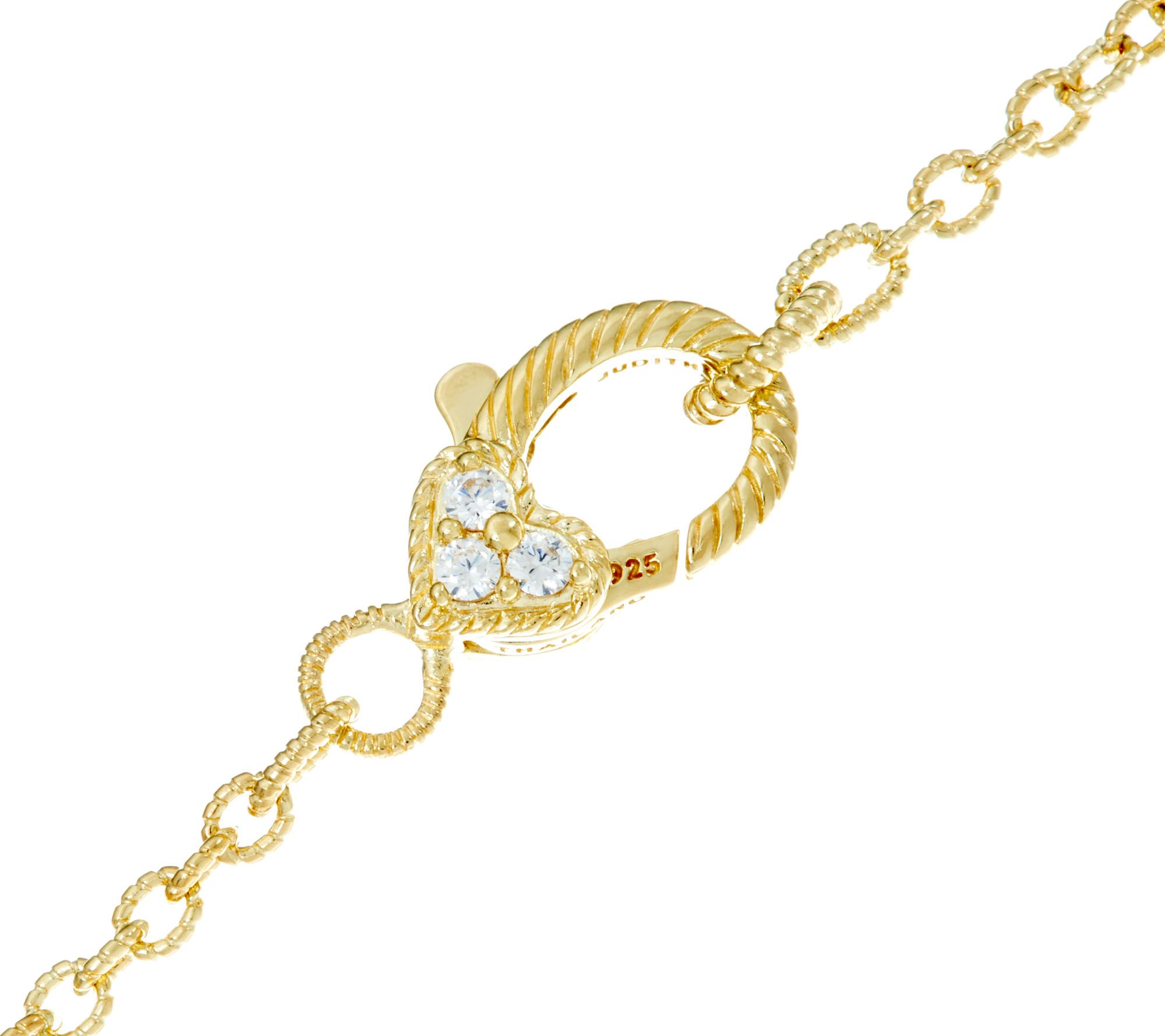 Judith Ripka 14K Clad 18" Diamonique Cherry Station Necklace - QVC.com