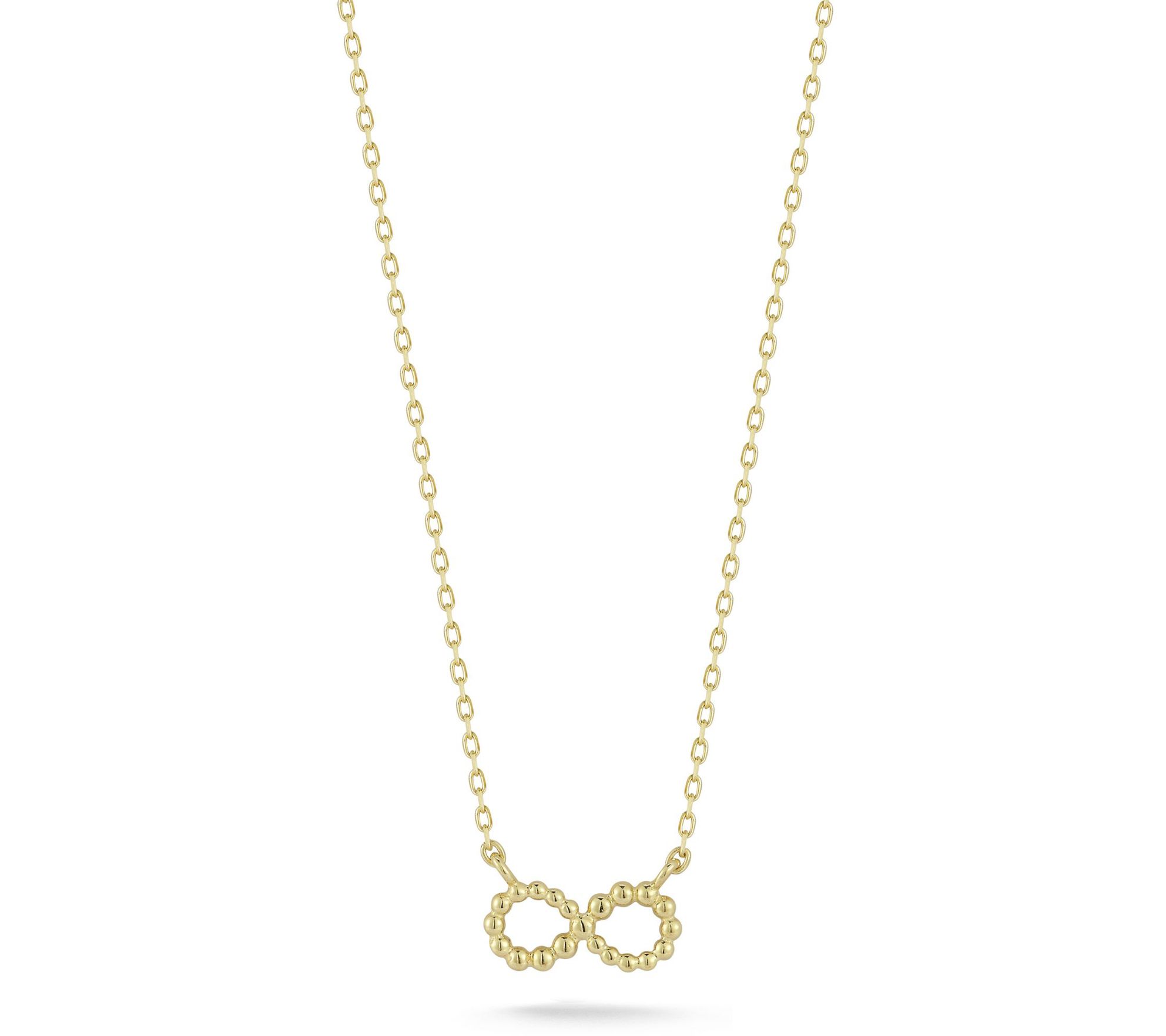 Luminosa Gold Bubble Infinity Sign Necklace, 14K - QVC.com