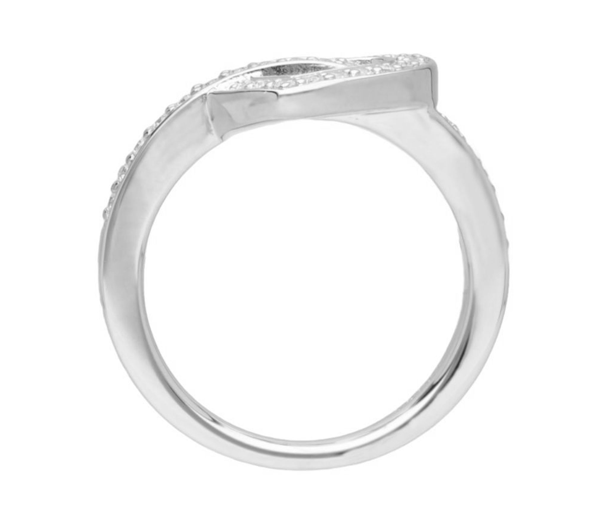 Ariva Sterling Silver Diamonique Open-Heart Ring - QVC.com