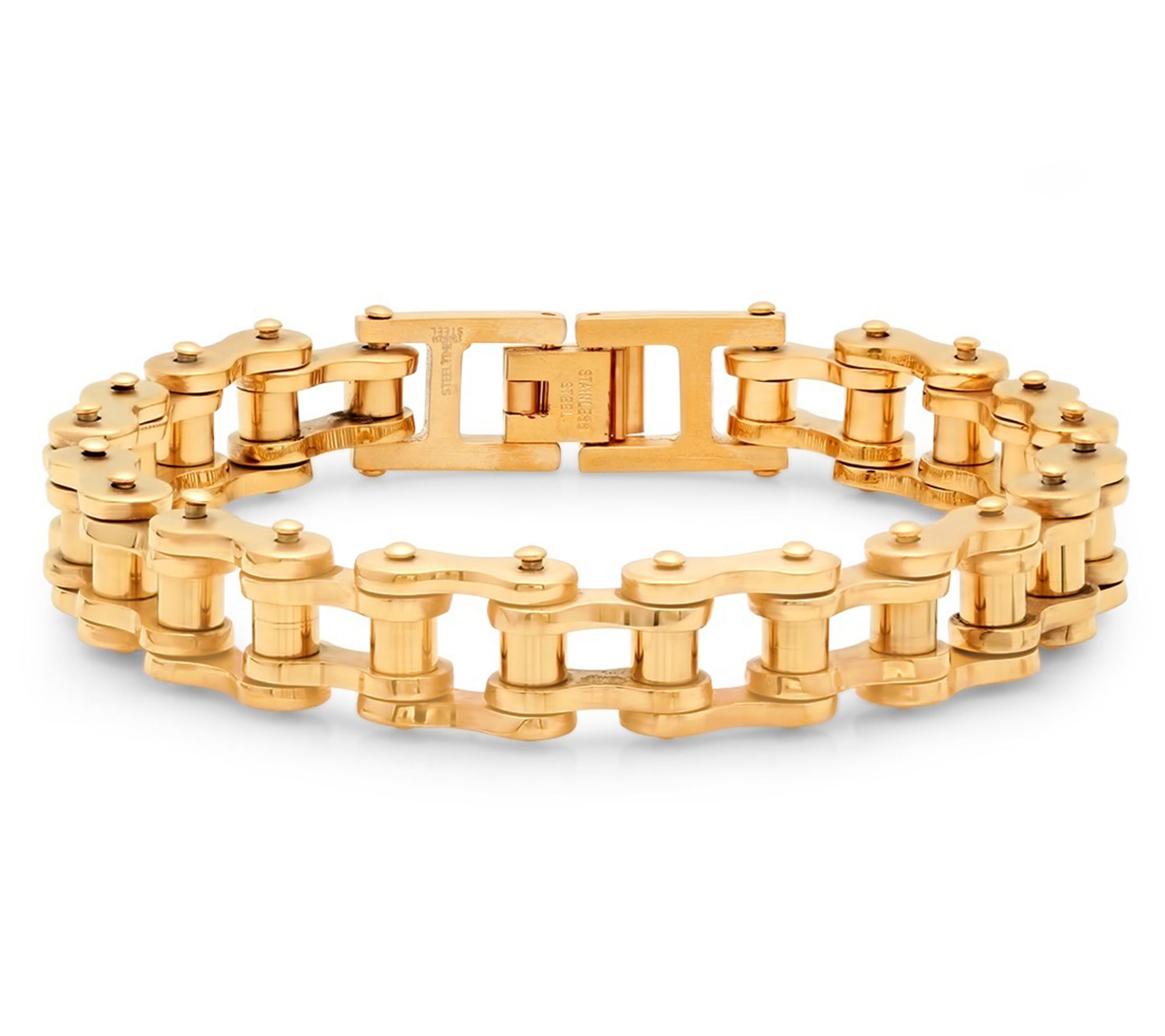 Steel By Design Men's Bicycle Chain Bracelet - QVC.com