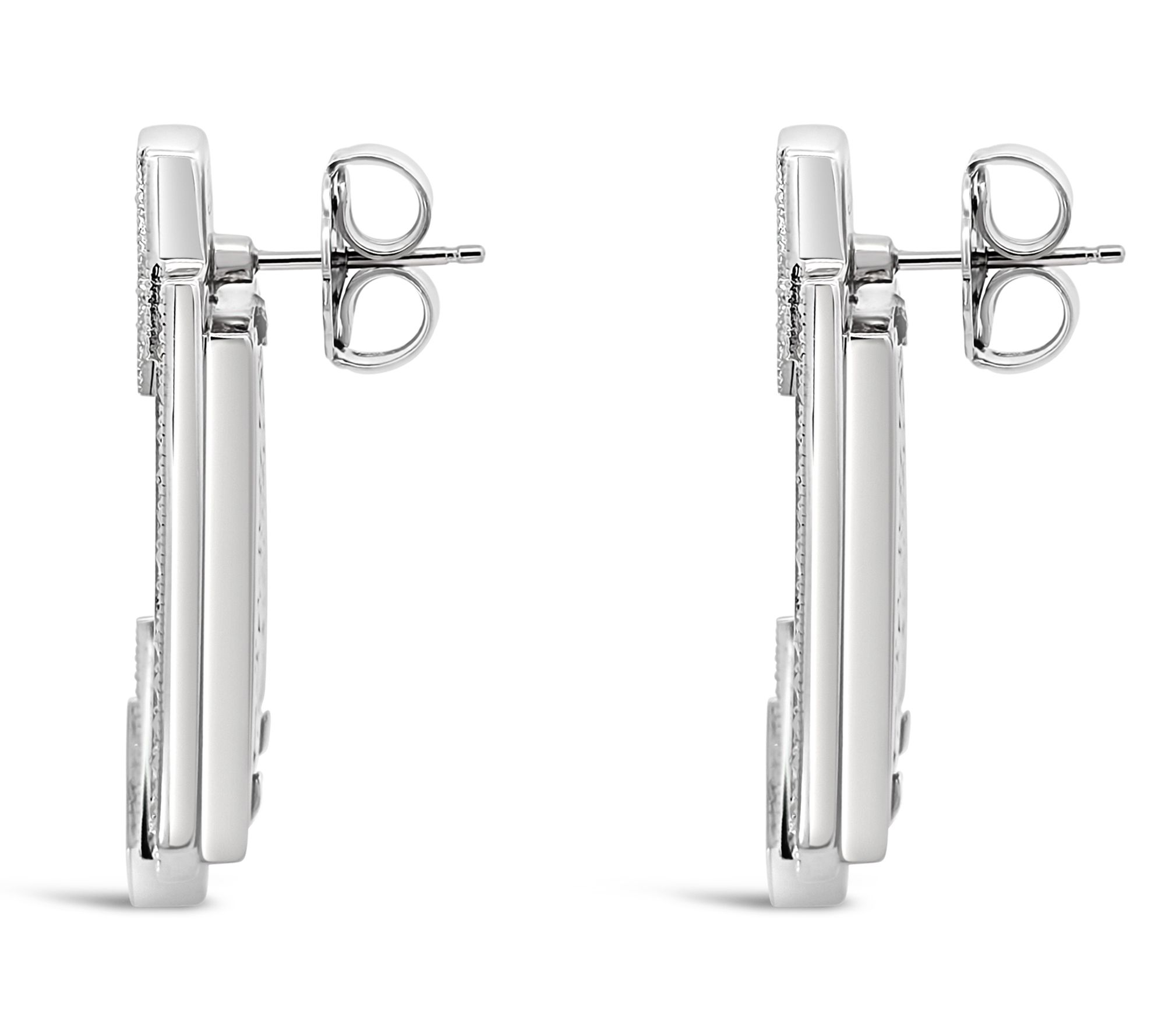 Dallas Prince Sterling Chrome Marcasite & OnyxDeco Earrings - QVC.com