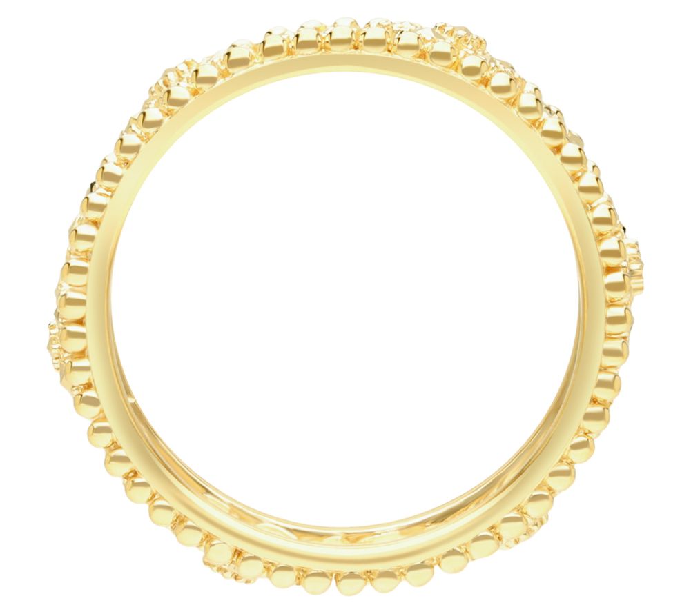 Dallas Prince 14K Clad Chrome Marcasite Heirloom Band Ring - QVC.com