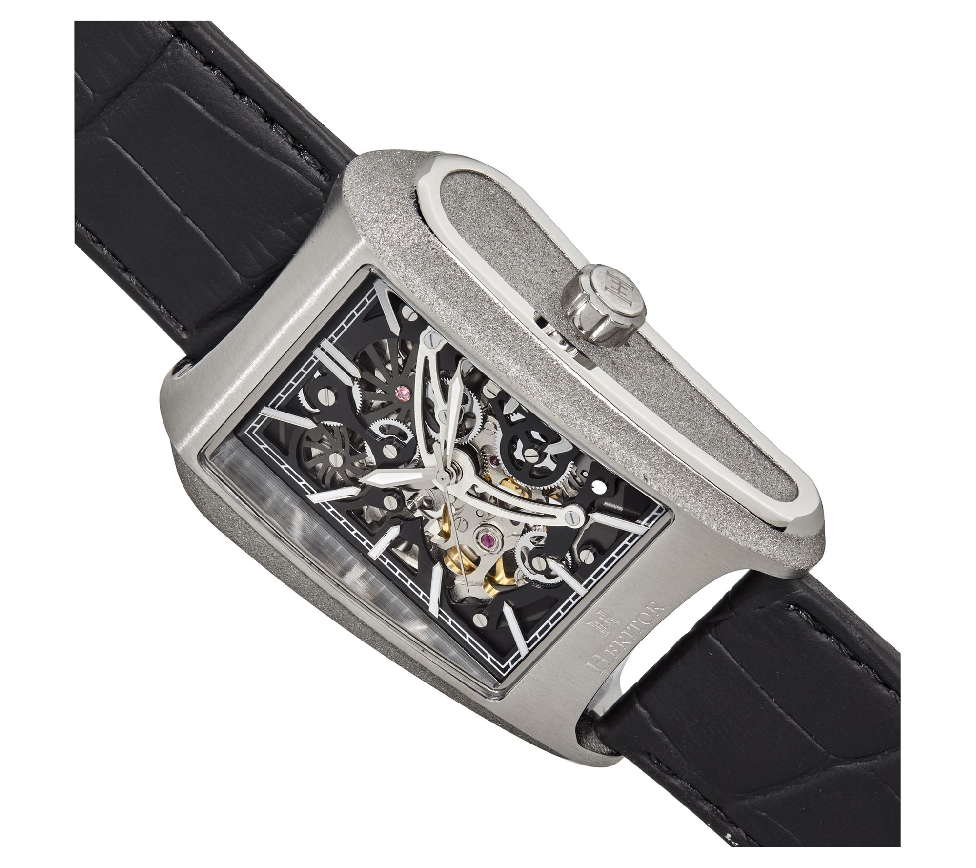 Heritor Automatic Men's Wyatt Stainless Skeleton Dial Watch - QVC.com