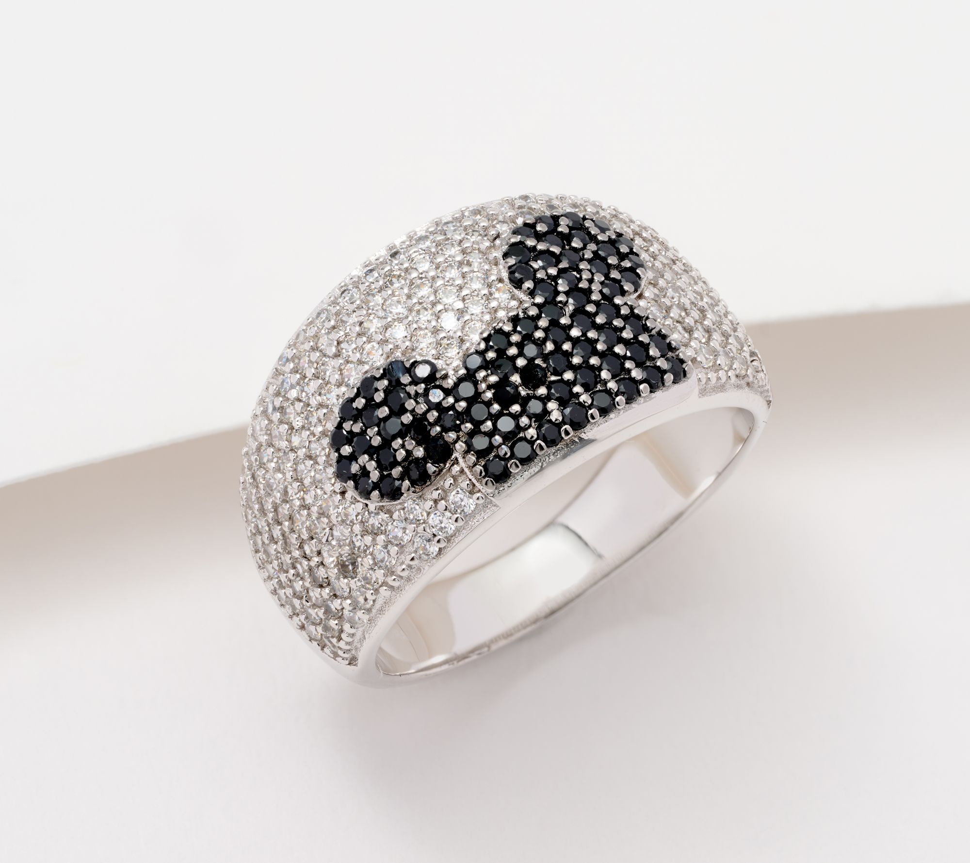 As Is Diamonique s Disney Mickey or Minnie Pave Band Ring SS