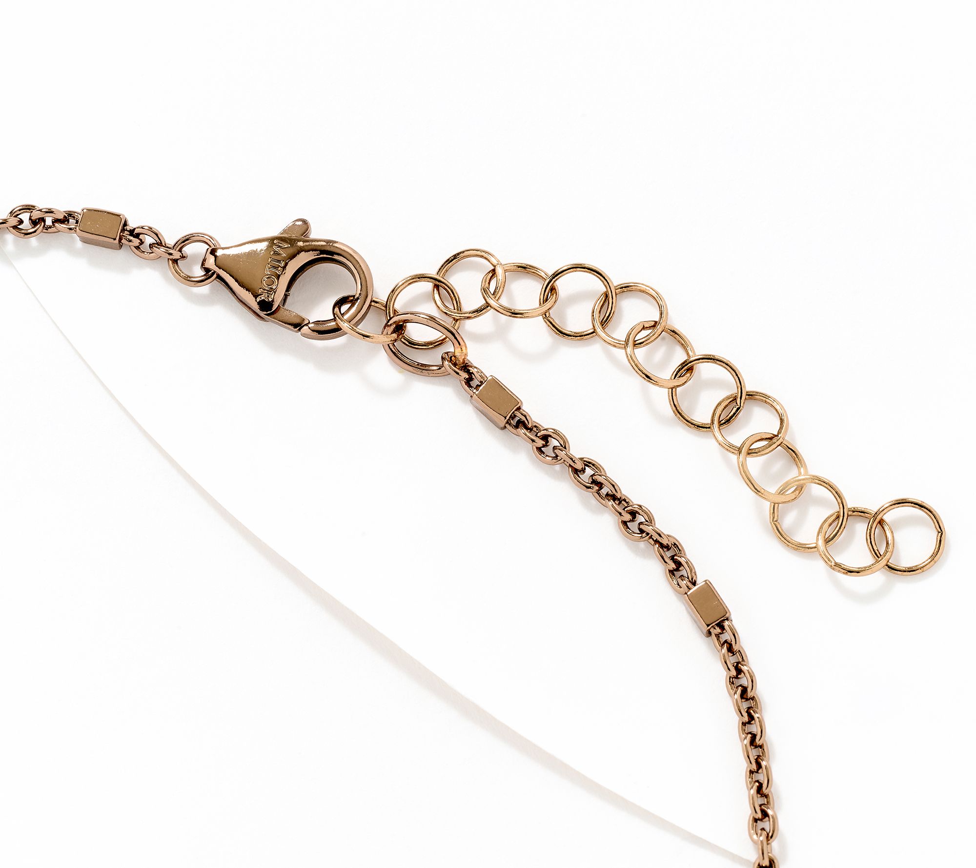 David Markstein Bronze Premiere Luxe Cube 18" + 2" Necklace - QVC.com
