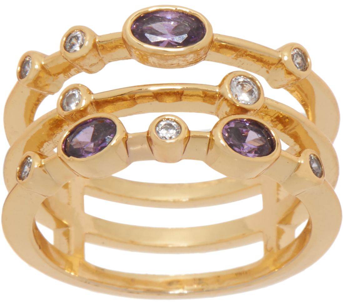 Melinda Maria Three Band Stack Ring - Julia - QVC.com