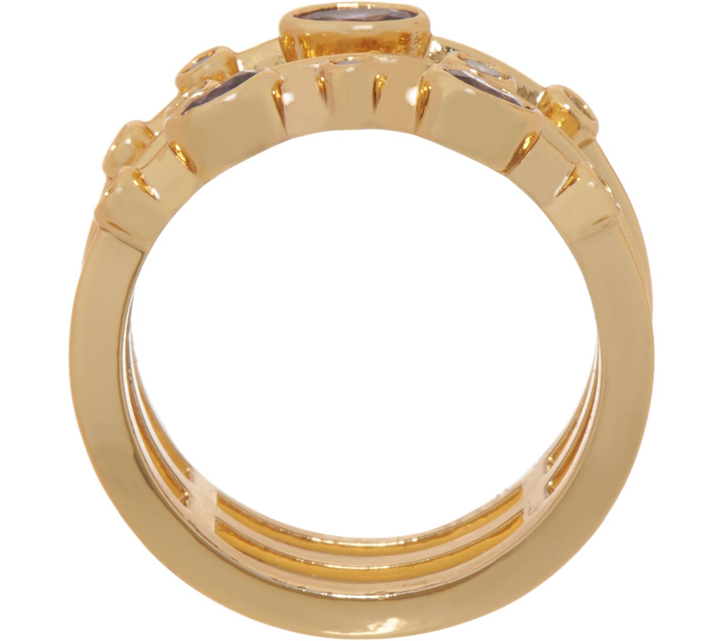 Melinda Maria Three Band Stack Ring - Julia - QVC.com