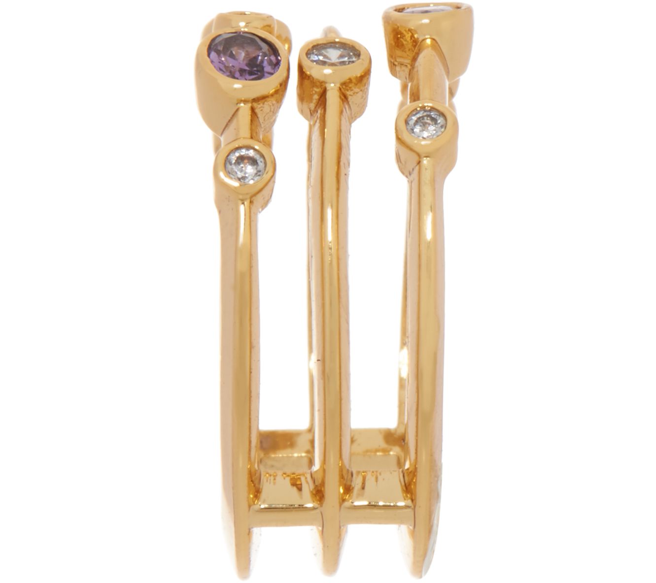 Melinda Maria Three Band Stack Ring - Julia - QVC.com